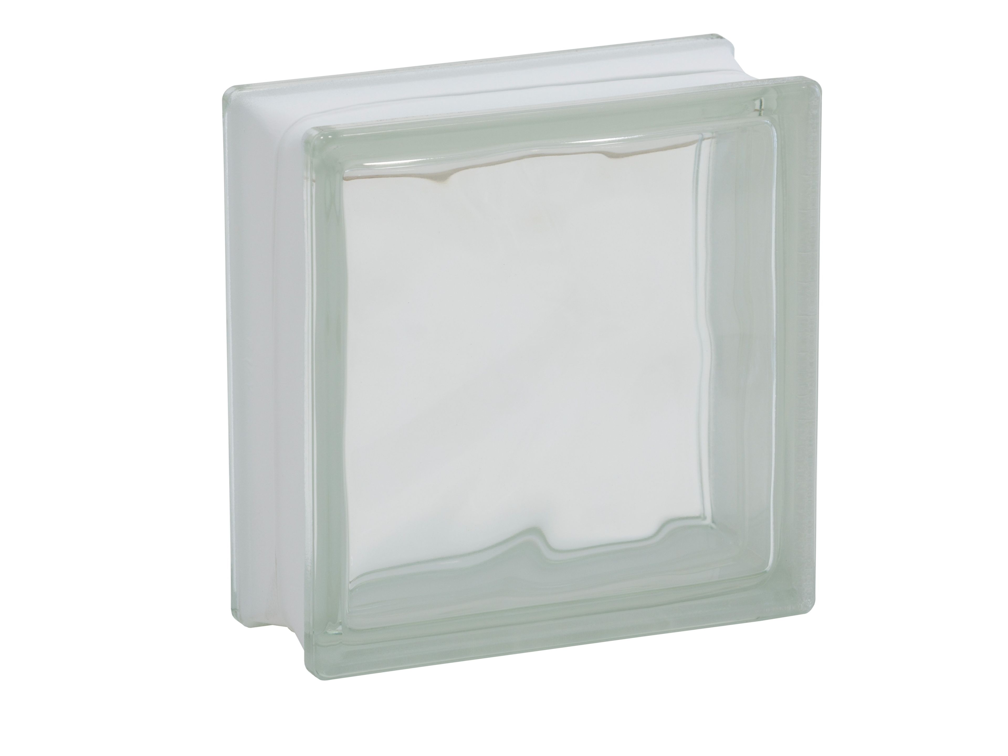 BRIGHT UNDULATING, COLOURED AND GLAZED Glass block By Dakota