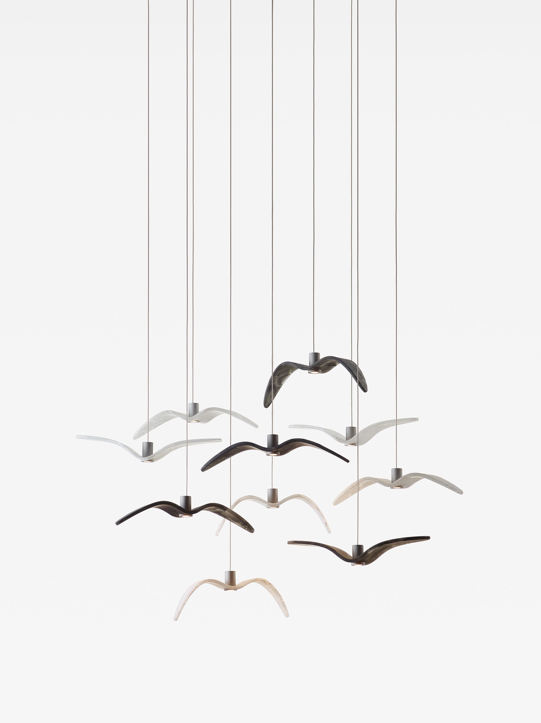 NIGHT BIRDS MINI LED glass pendant lamp By BROKIS