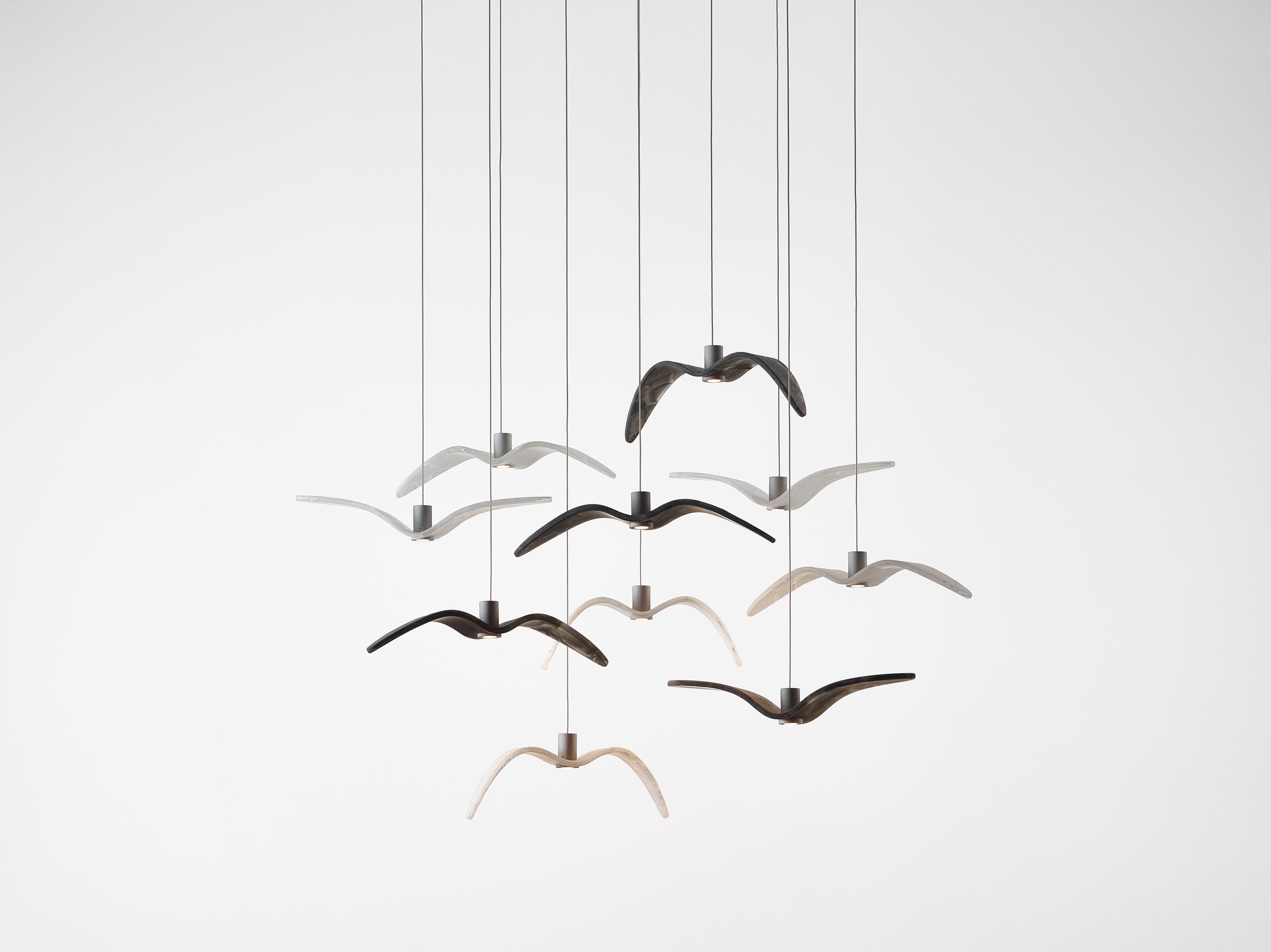 NIGHT BIRDS MINI LED glass pendant lamp By BROKIS