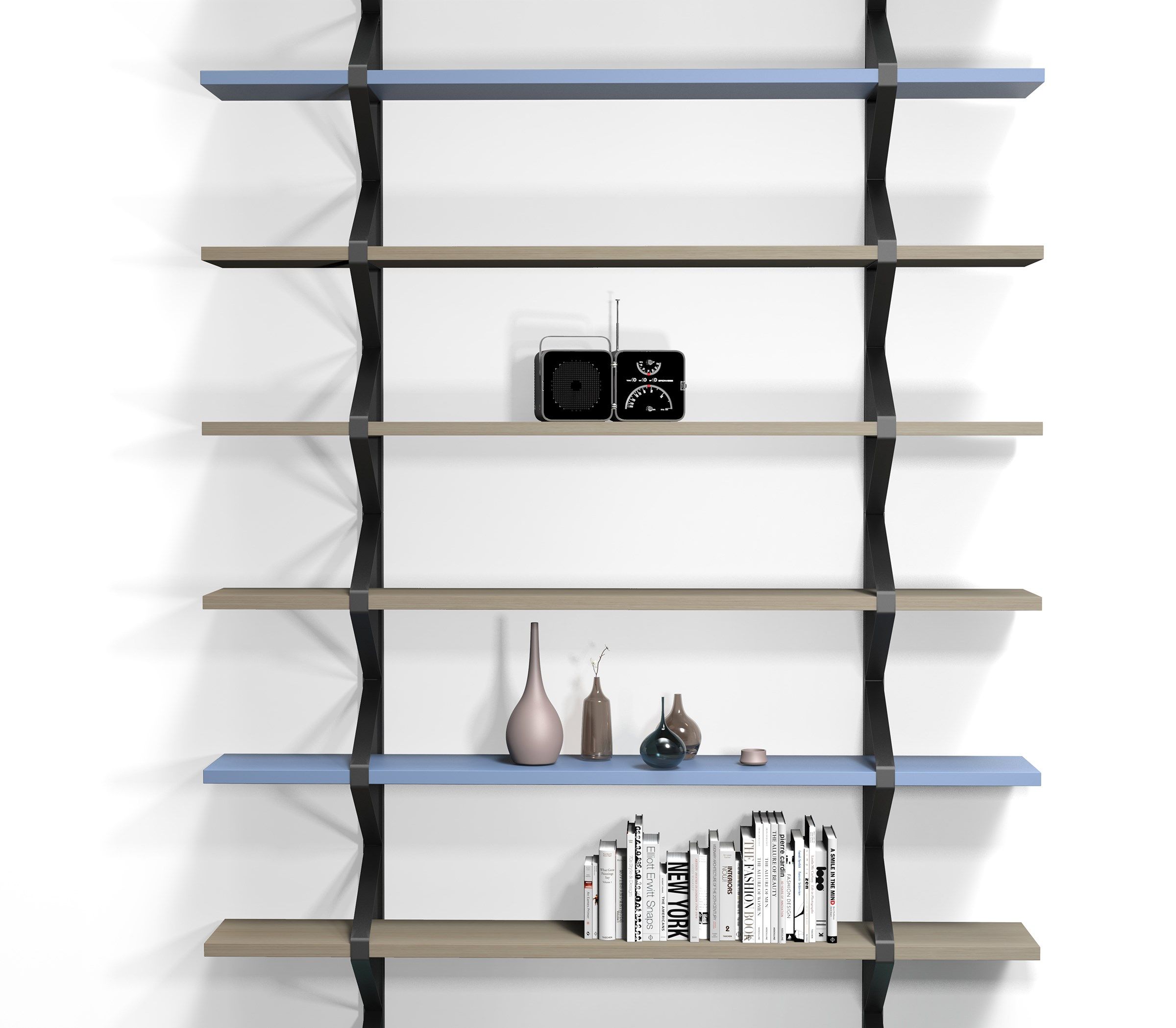 Open floating bookcase BROOKLYN By Calligaris design Archirivolto