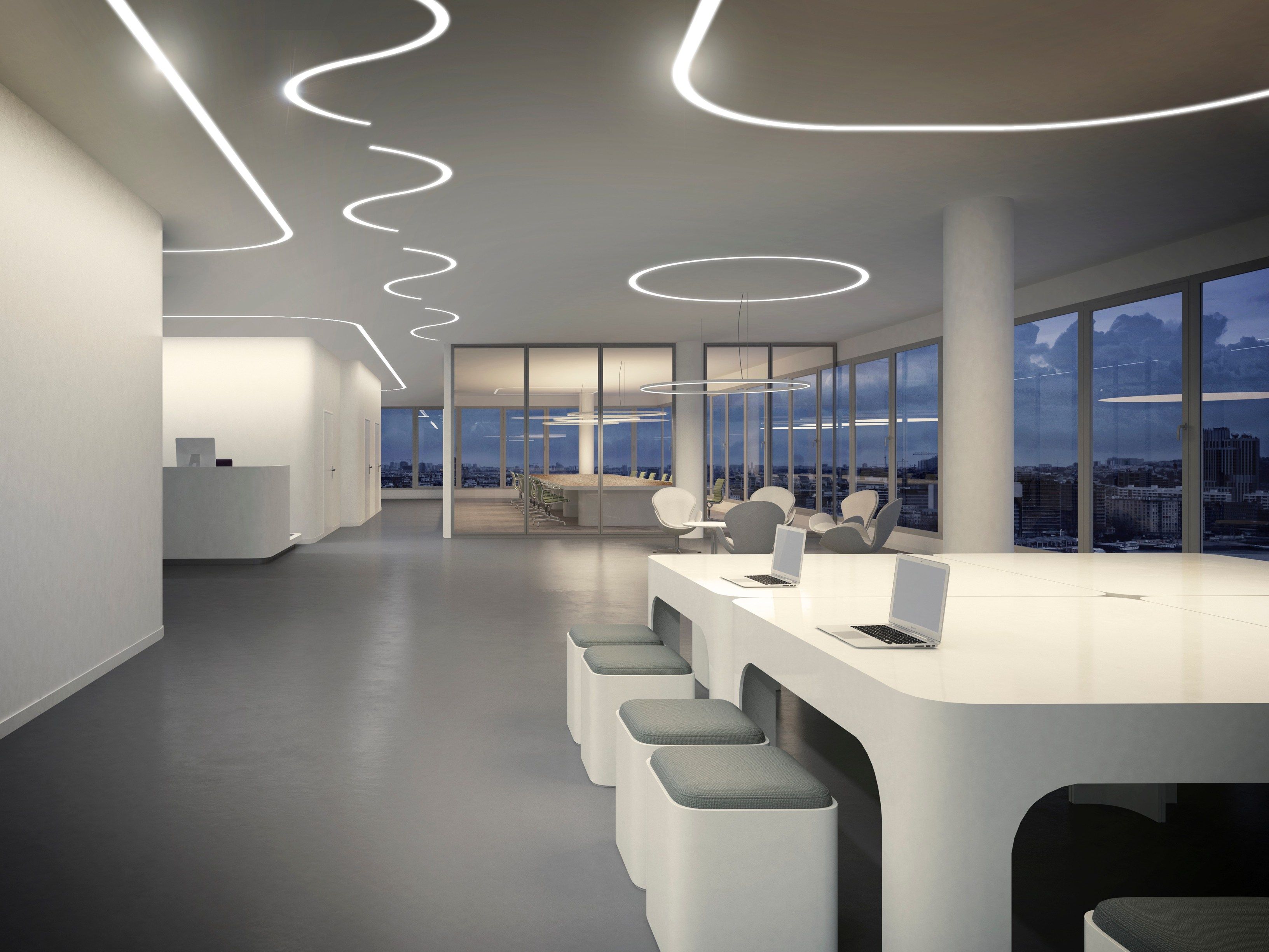 BROOKLYN ROUND | Linear lighting profile Ceiling mounted extruded ...