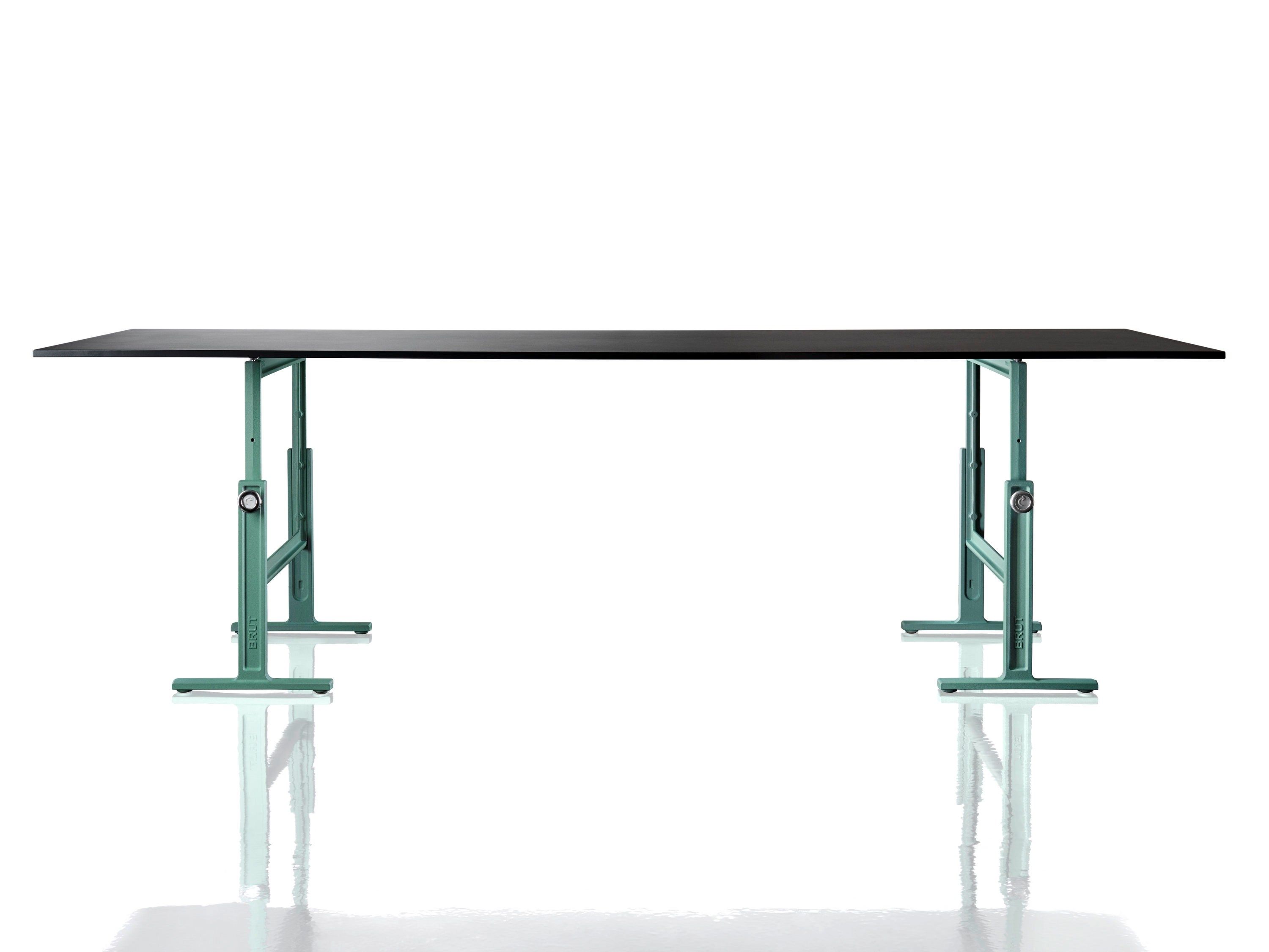 BRUT Height-adjustable rectangular cast iron table By Magis | design Konstantin Grcic