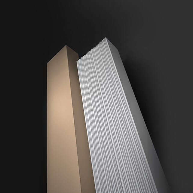 Wall-mounted aluminium decorative radiator BRYCE MONO By VASCO design ...