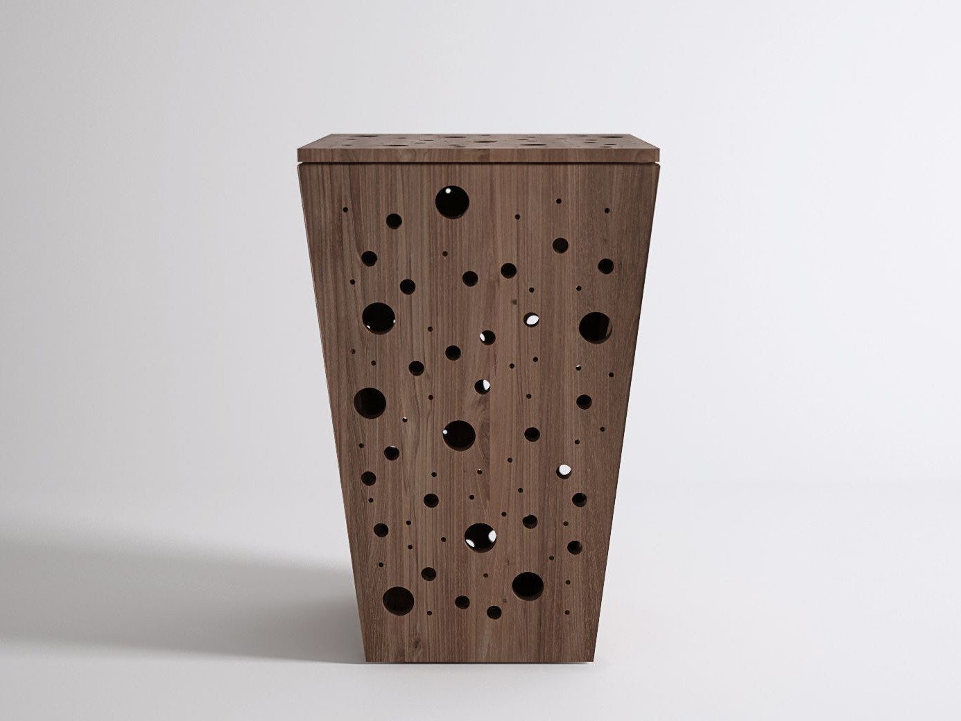 BUBBLE BATH Wooden laundry container By KARPENTER | design Hugues Revuelta