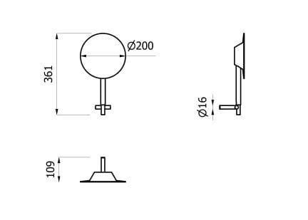 BUCK Round wall-mounted shaving mirror By EVER Life Design | design E-ggs