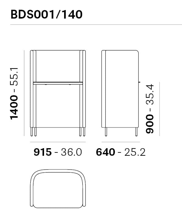 BUDDYHUB DESK BDS001/140 办公桌 By Pedrali | design Busetti Garuti Redaelli