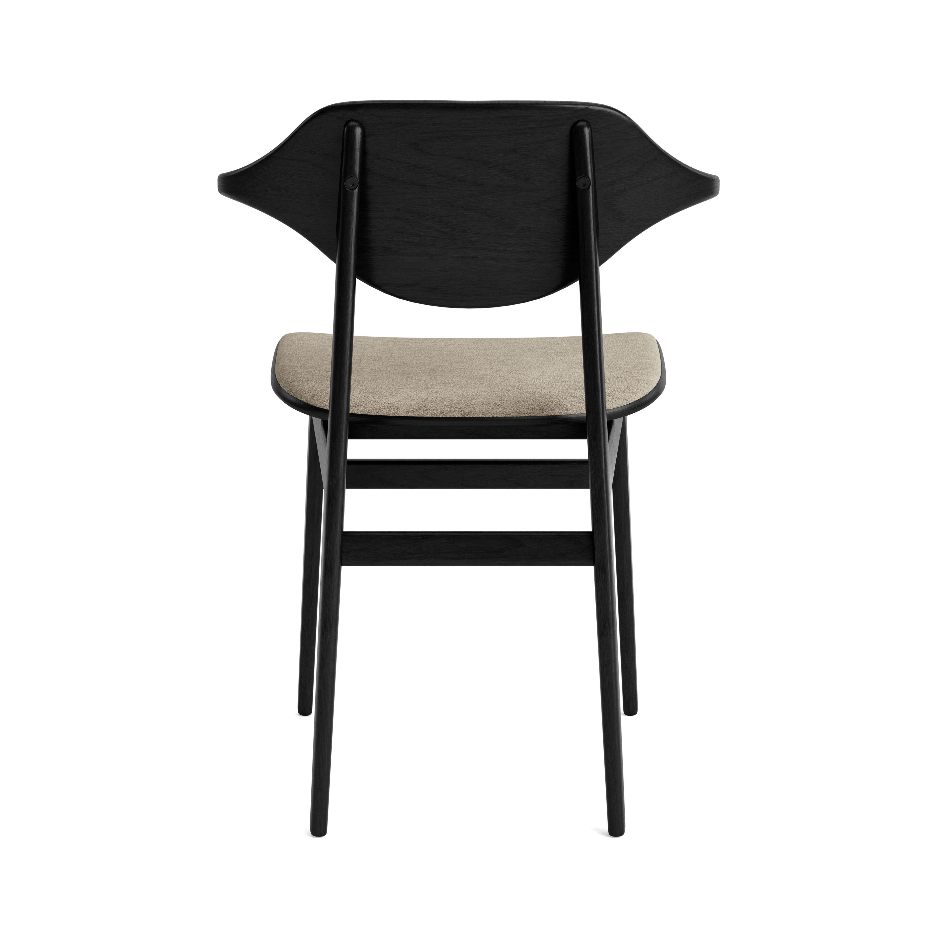 Buffalo Contemporary style open back wooden chair with armrests with ...