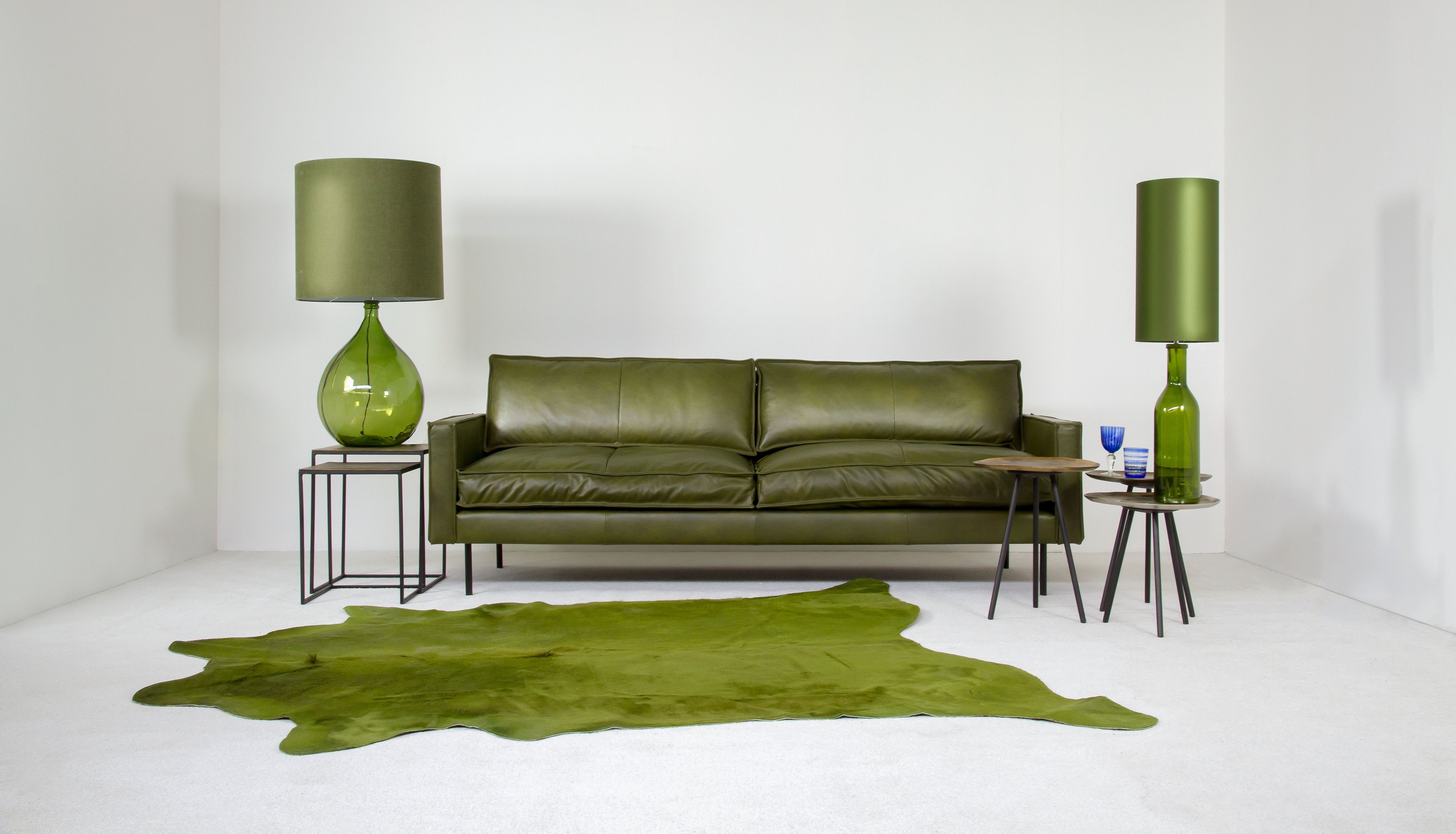 Solid-color leather rug BULLSKIN By Pols Potten