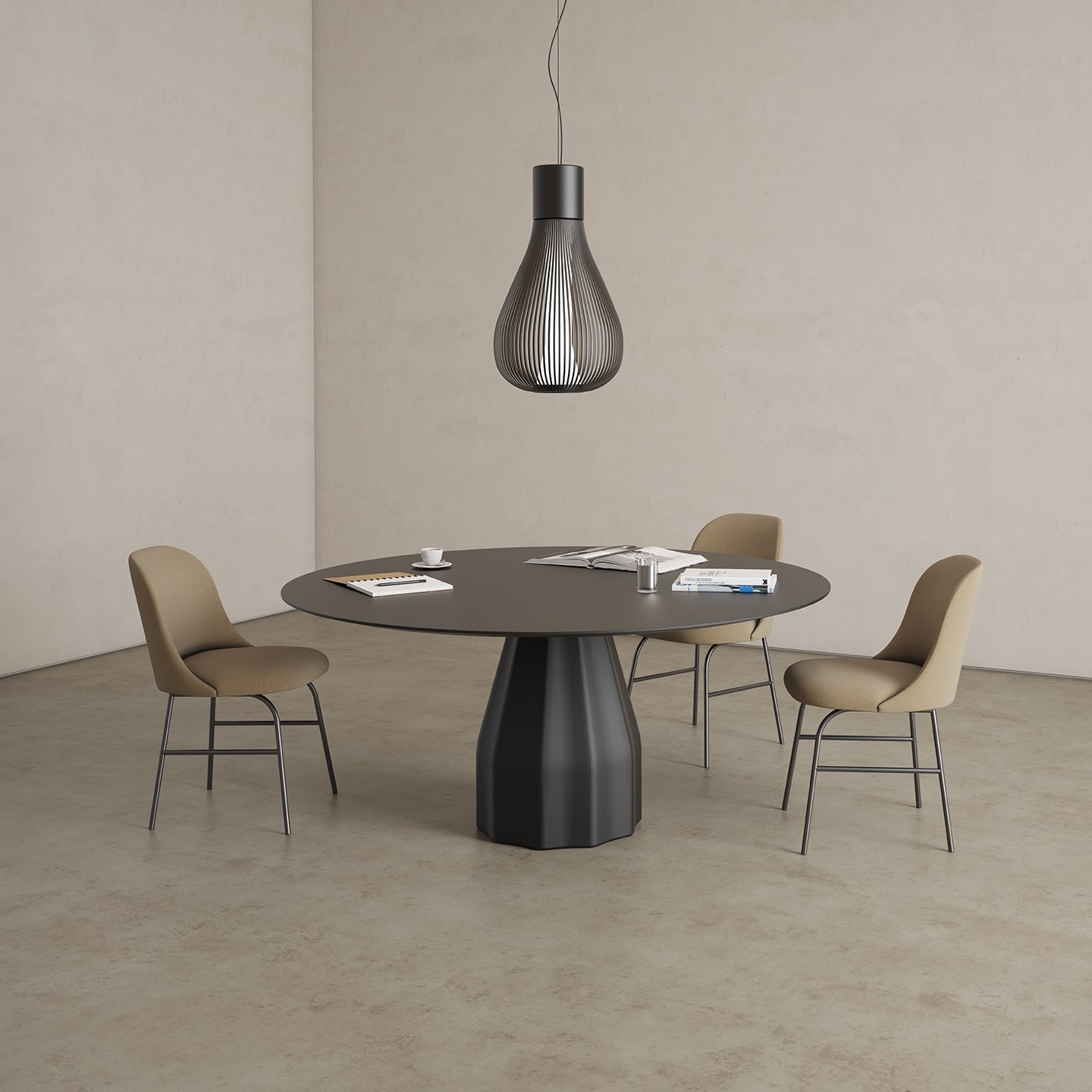 BURIN | Table ronde Collection Burin By Viccarbe design Patricia Urquiola