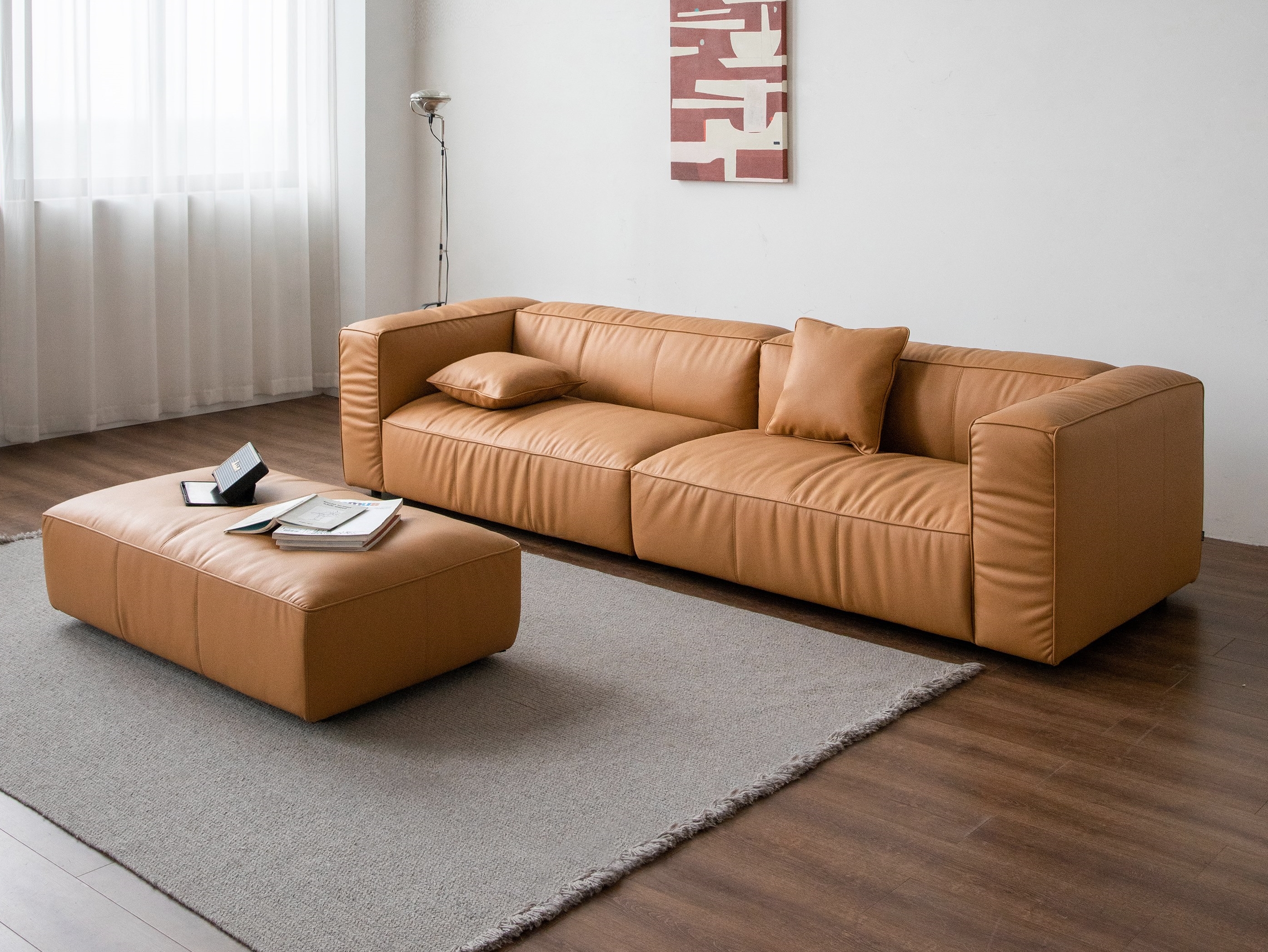 BUTTER SOFT | Rectangular pouf Rectangular fabric pouf By grado design