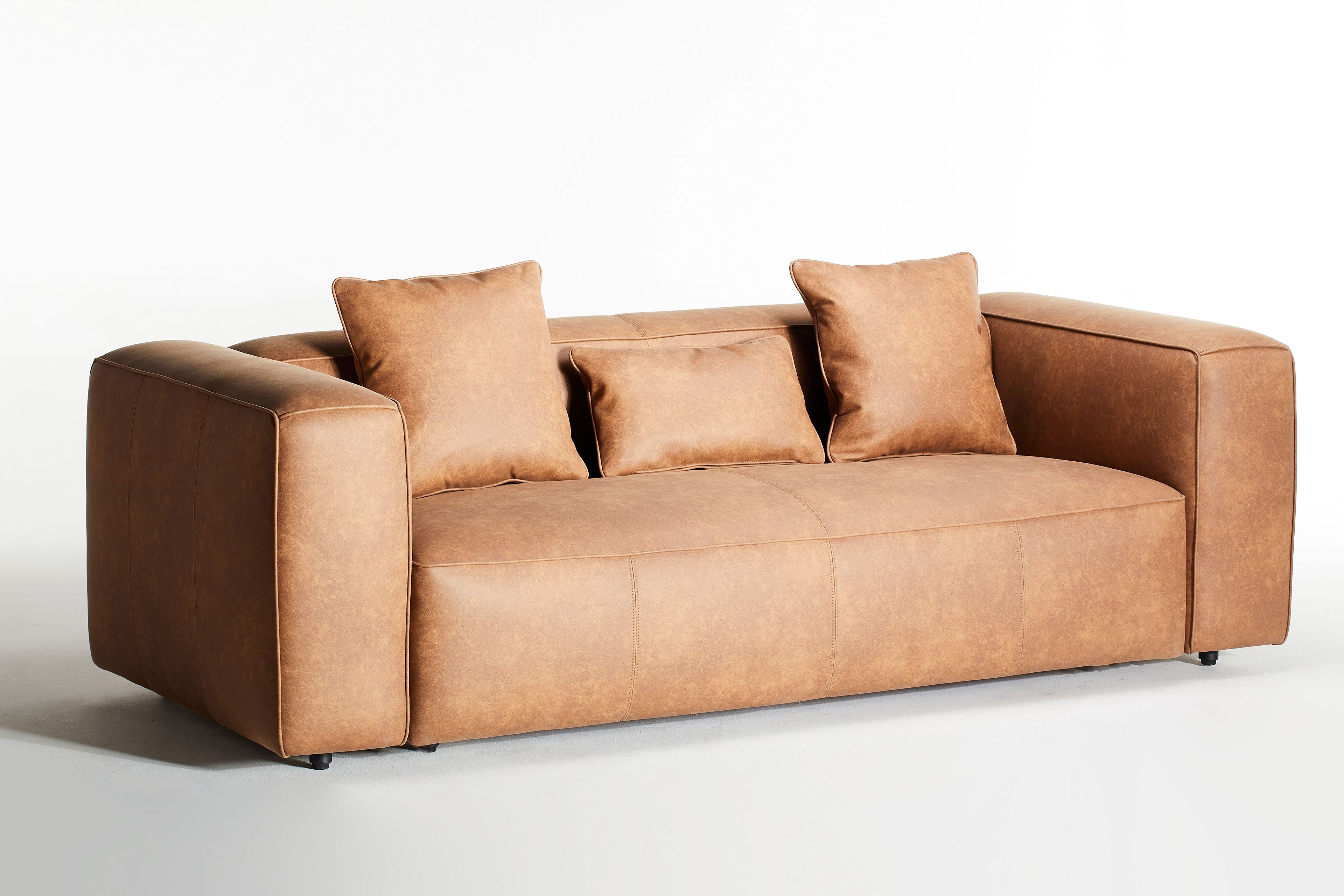 BUTTER | Leather sofa 3 seater leather sofa By grado design