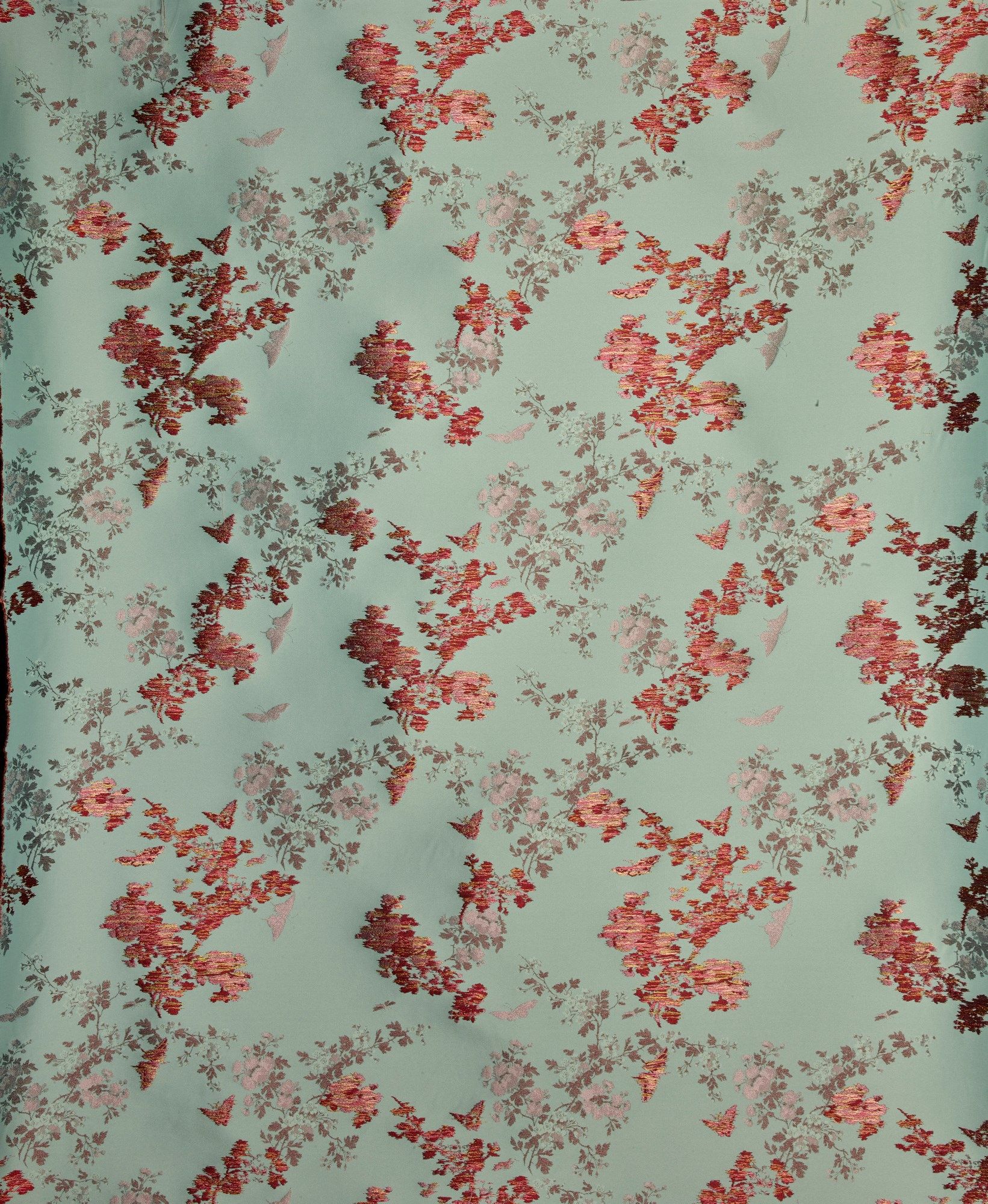 Jacquard viscose fabric with floral pattern BUTTERFLY REVIVAL By Dedar