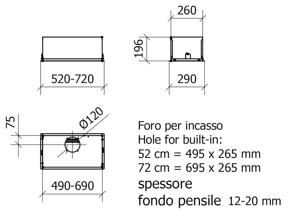 BLOCK STAR Cooker hood By Baraldi