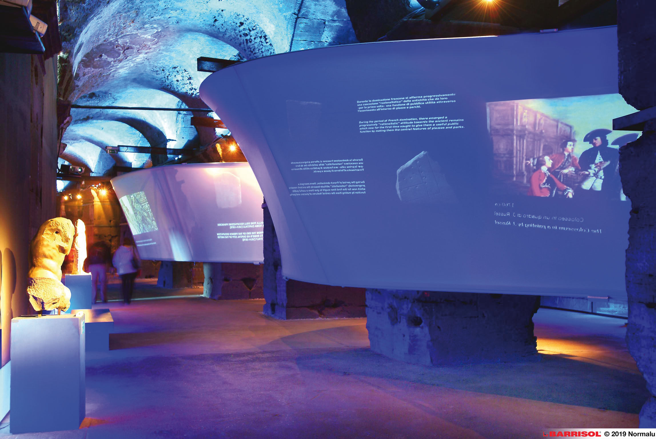 Indoor plastic stretch ceiling BARRISOL® Projection and lighting effect ...