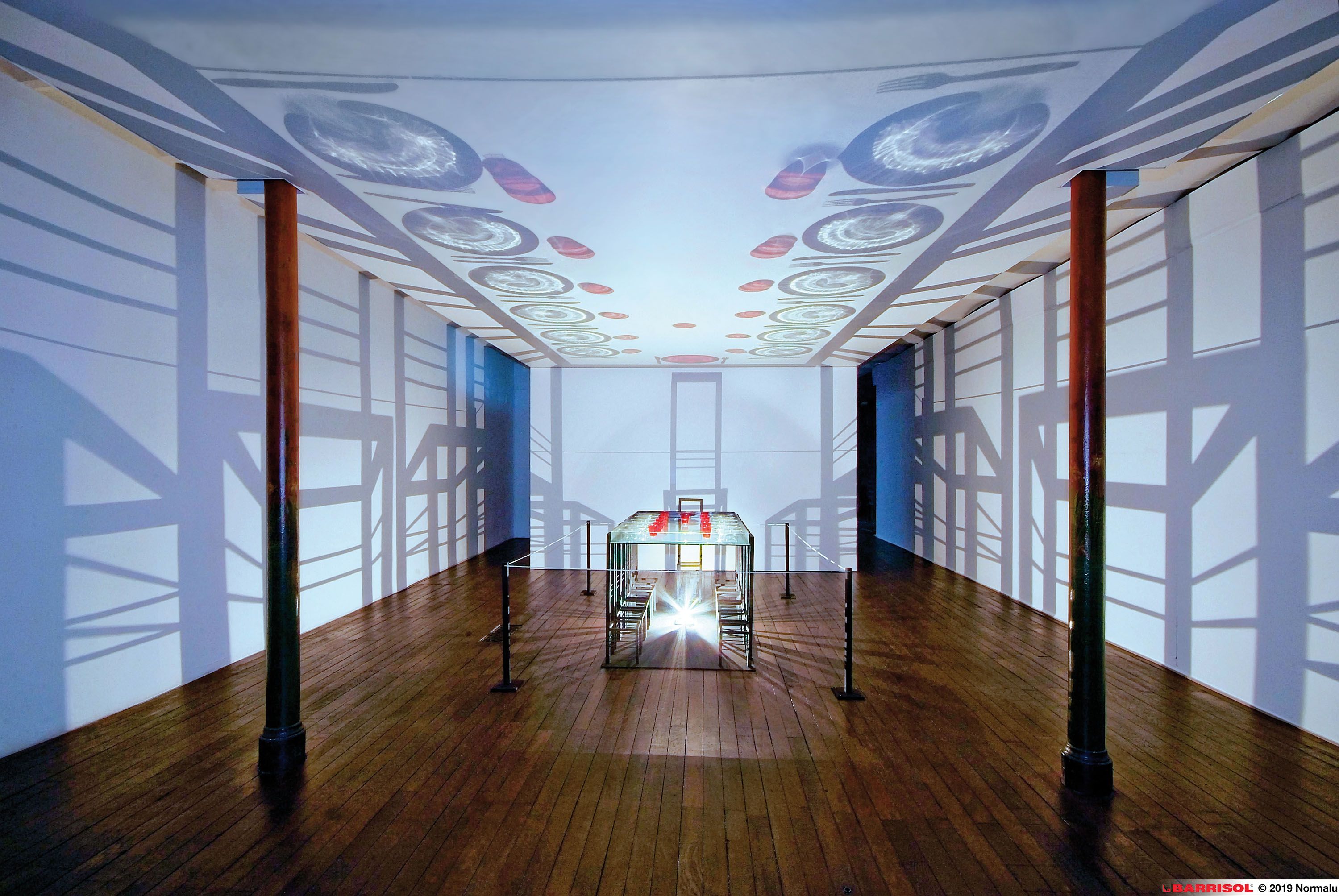 Indoor plastic stretch ceiling BARRISOL® Projection and lighting effect ...