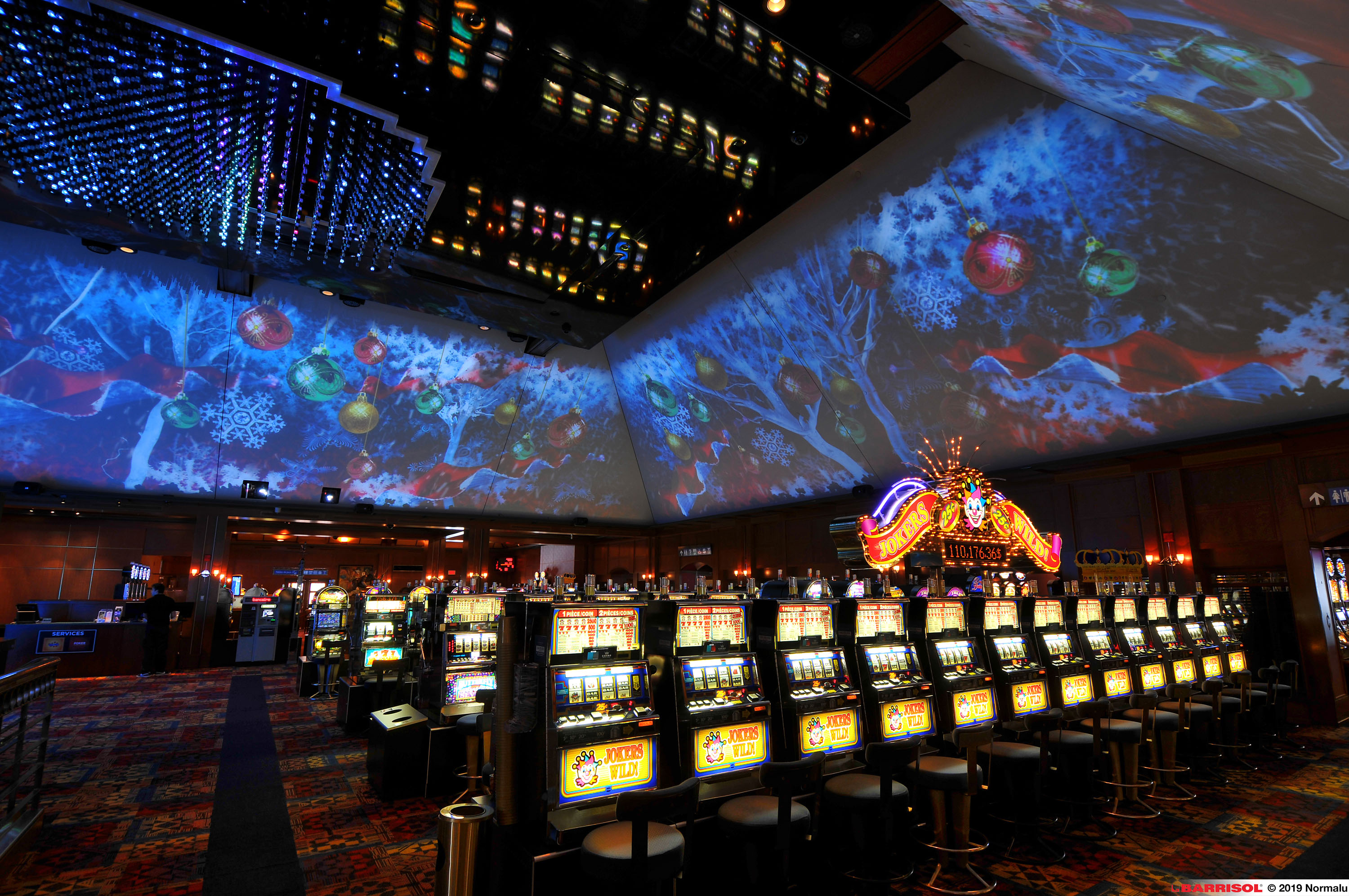 Indoor plastic stretch ceiling BARRISOL® Projection and lighting effect ...