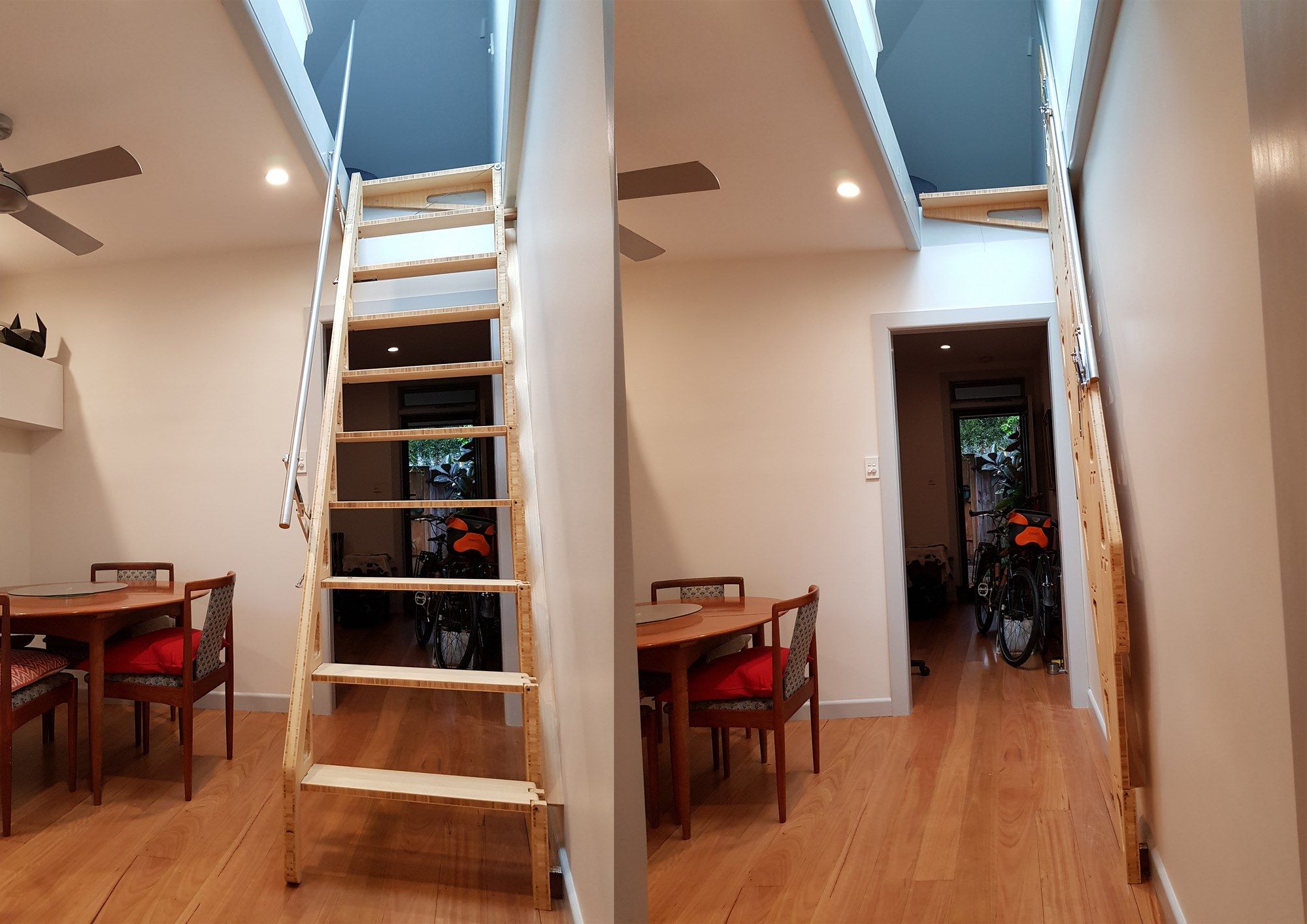 Bcompact Bamboo Folding Staircase Bamboo folding staircase By Bcompact