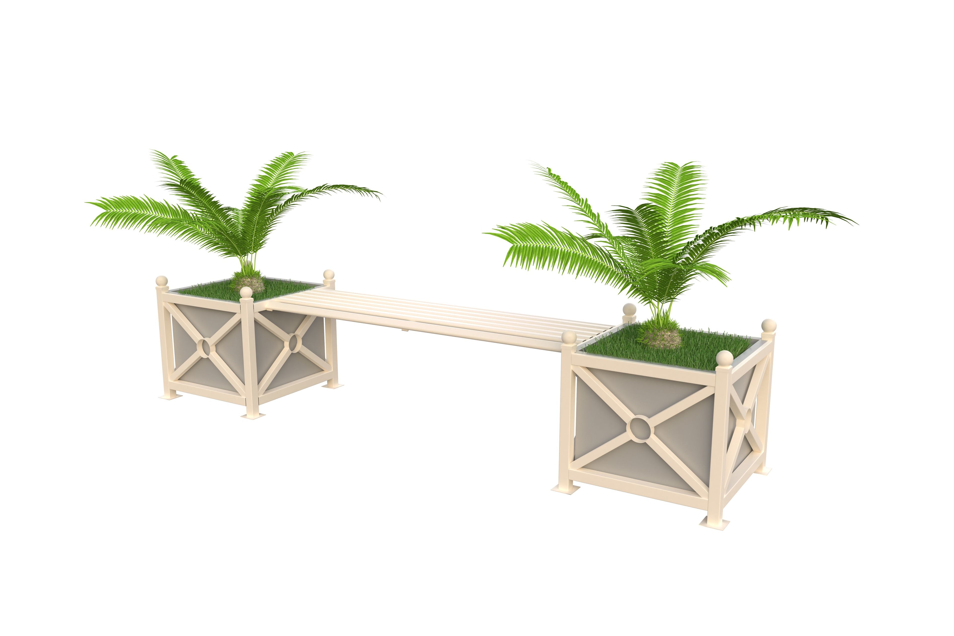 Bench with Integrated Planter Bench with Integrated Planter By Lazzari