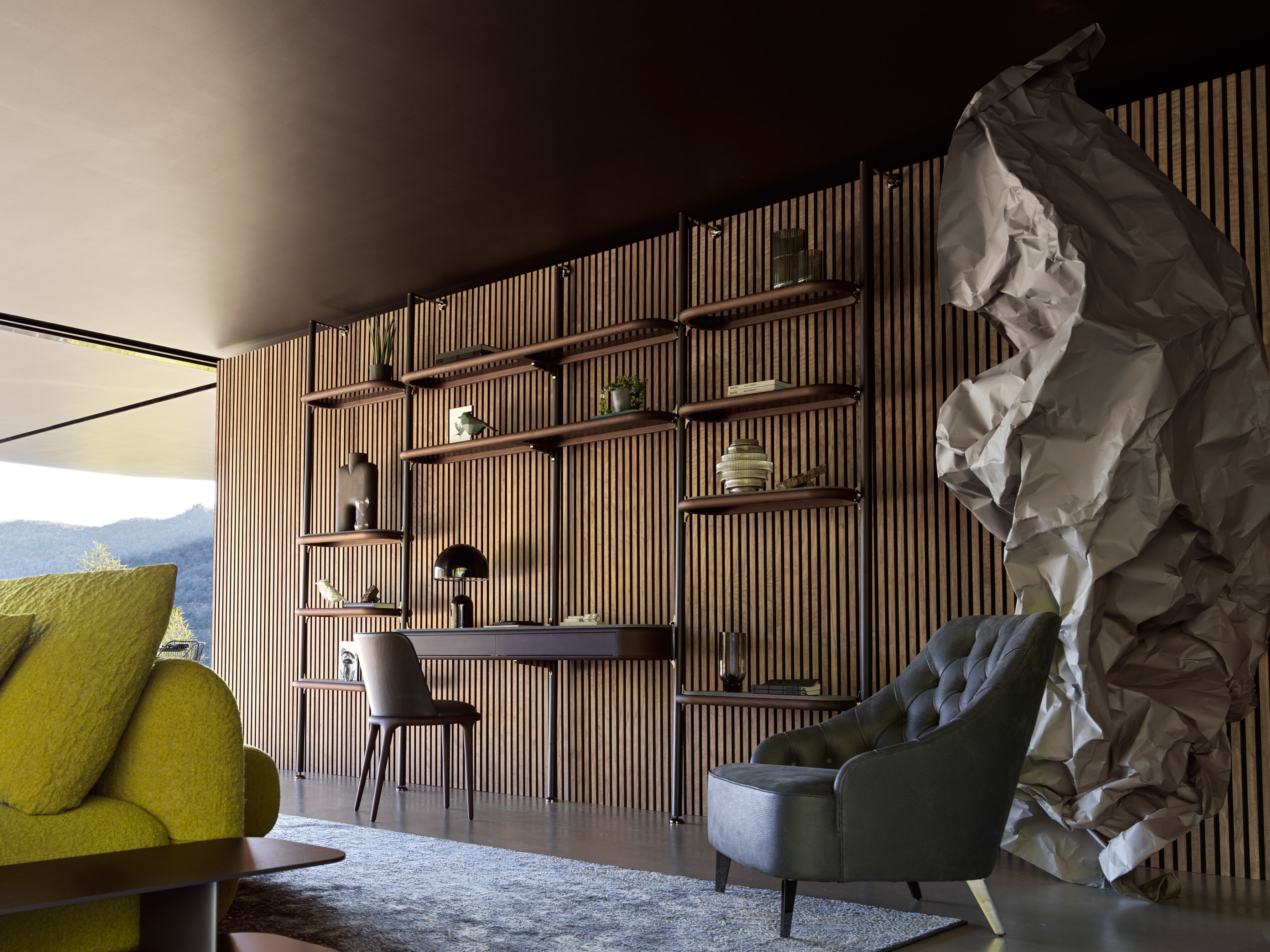 IAN Modular open bookcase with secretary desk By BertO