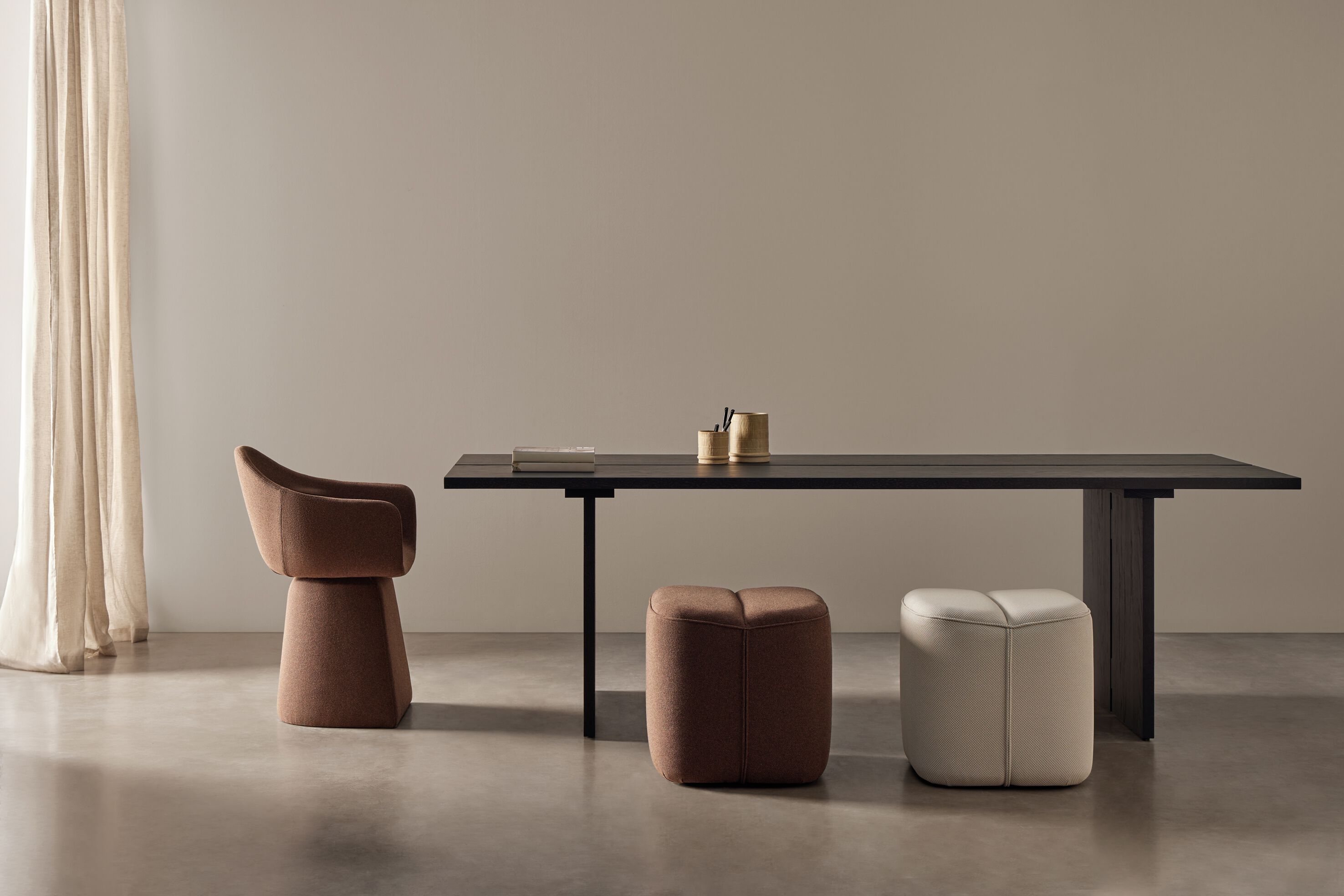 NOMAD Upholstered fabric chair with armrests By Blasco&Vila | design ...