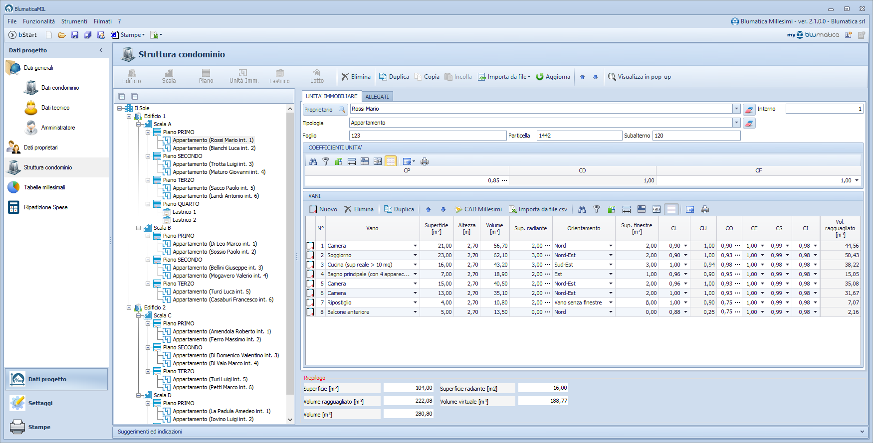 Blumatica Millesimi Condomio, tabella Milesimal By Blumatica | design Blumatica