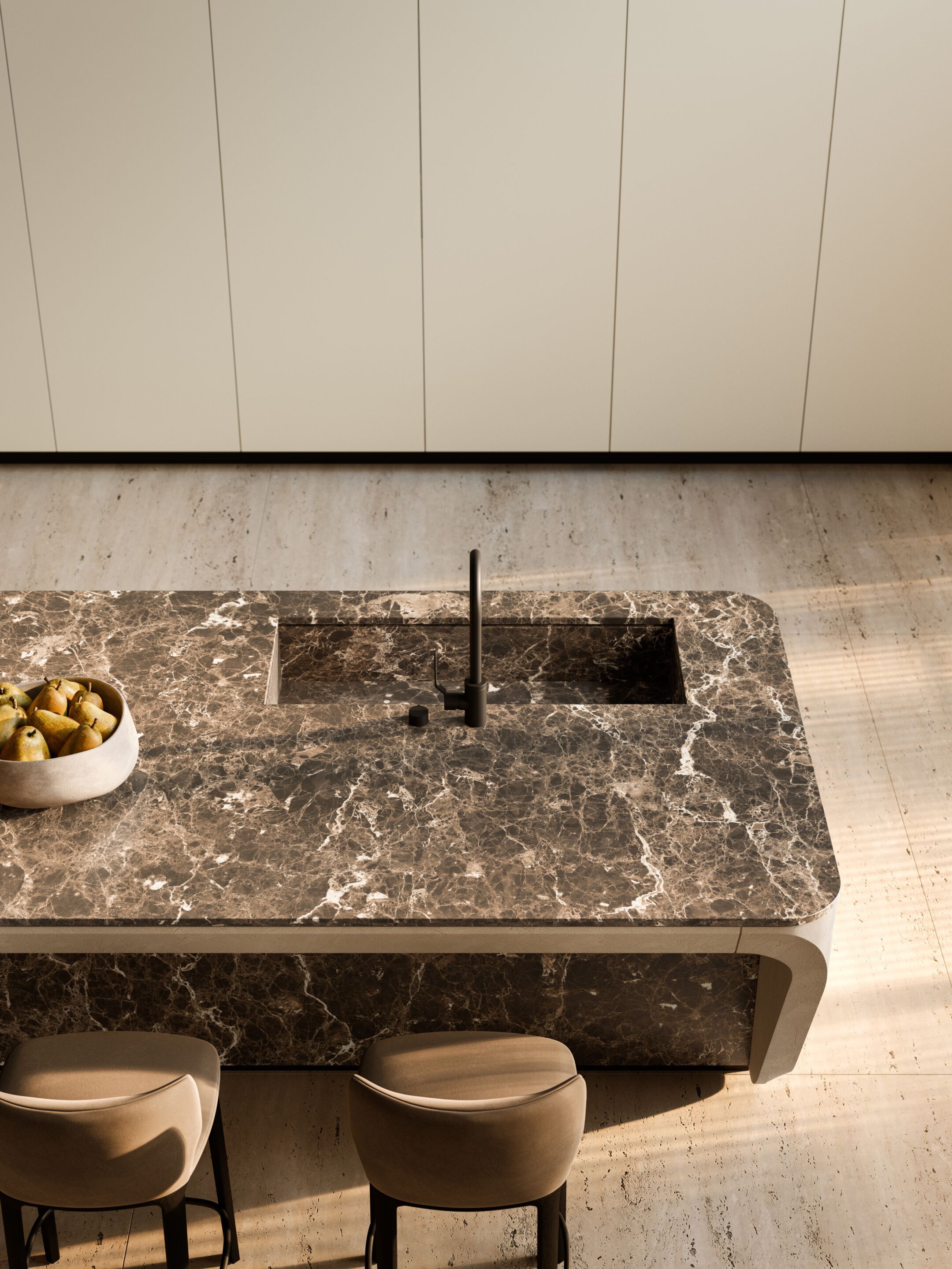 COVE Monoblock island kitchen with snack top By Boffi | design Zaha ...