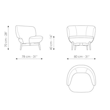DOGE Fabric armchair with armrests By Bonaldo