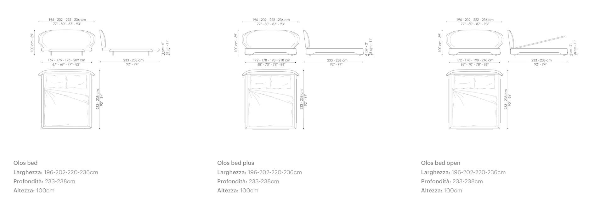 OLOS BED Upholstered fabric double bed By Bonaldo | design Mauro Lipparini