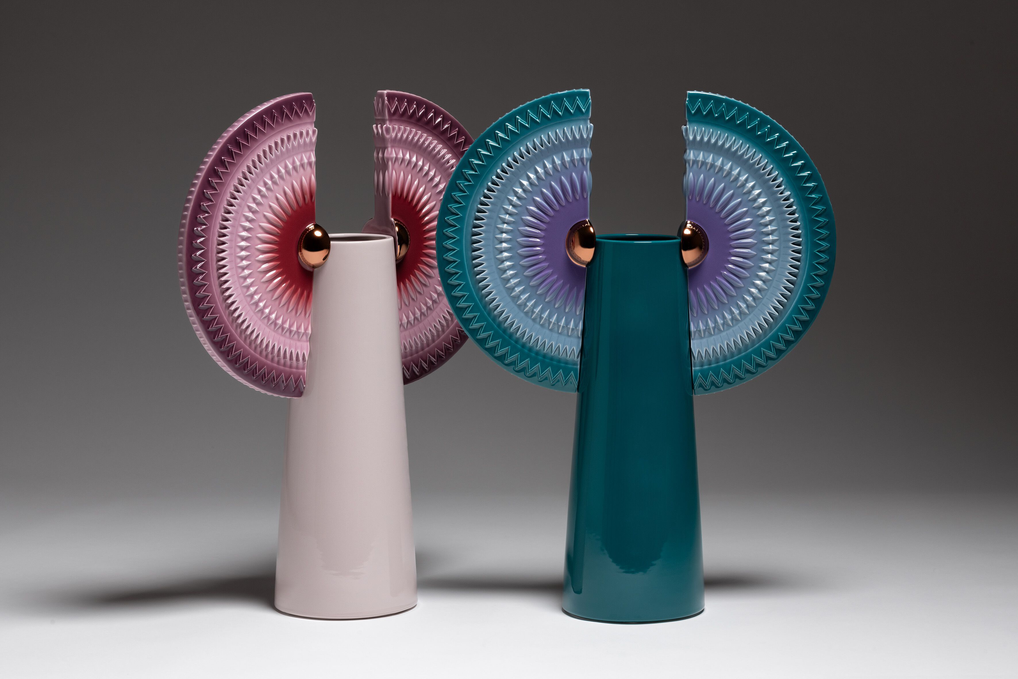 SOLAR DISC BIRD Vase By Bosa