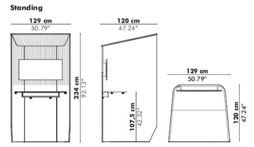 BuzziBooth Acoustic fabric phone booth By BuzziSpace