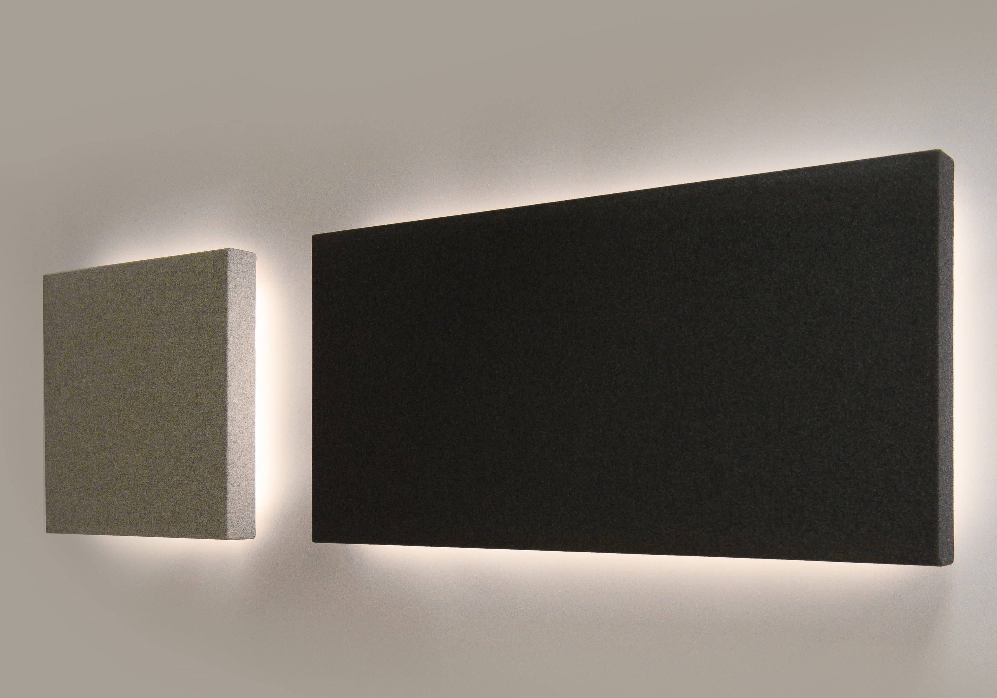 Acoustic wall panel with Integrated Lighting BuzziClipse By BuzziSpace