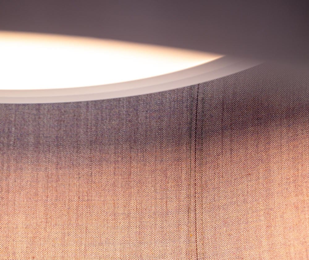 BuzziJet Standing LED acoustic office recycled PET arc lamp By BuzziSpace