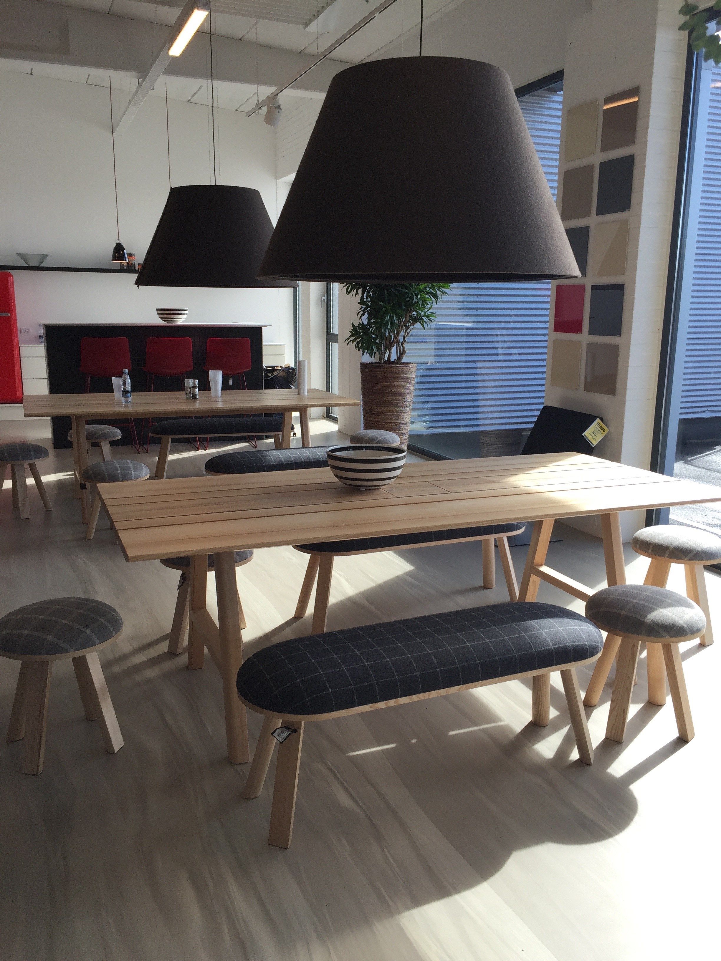 BuzziMilk Upholstered low wooden stool By BuzziSpace