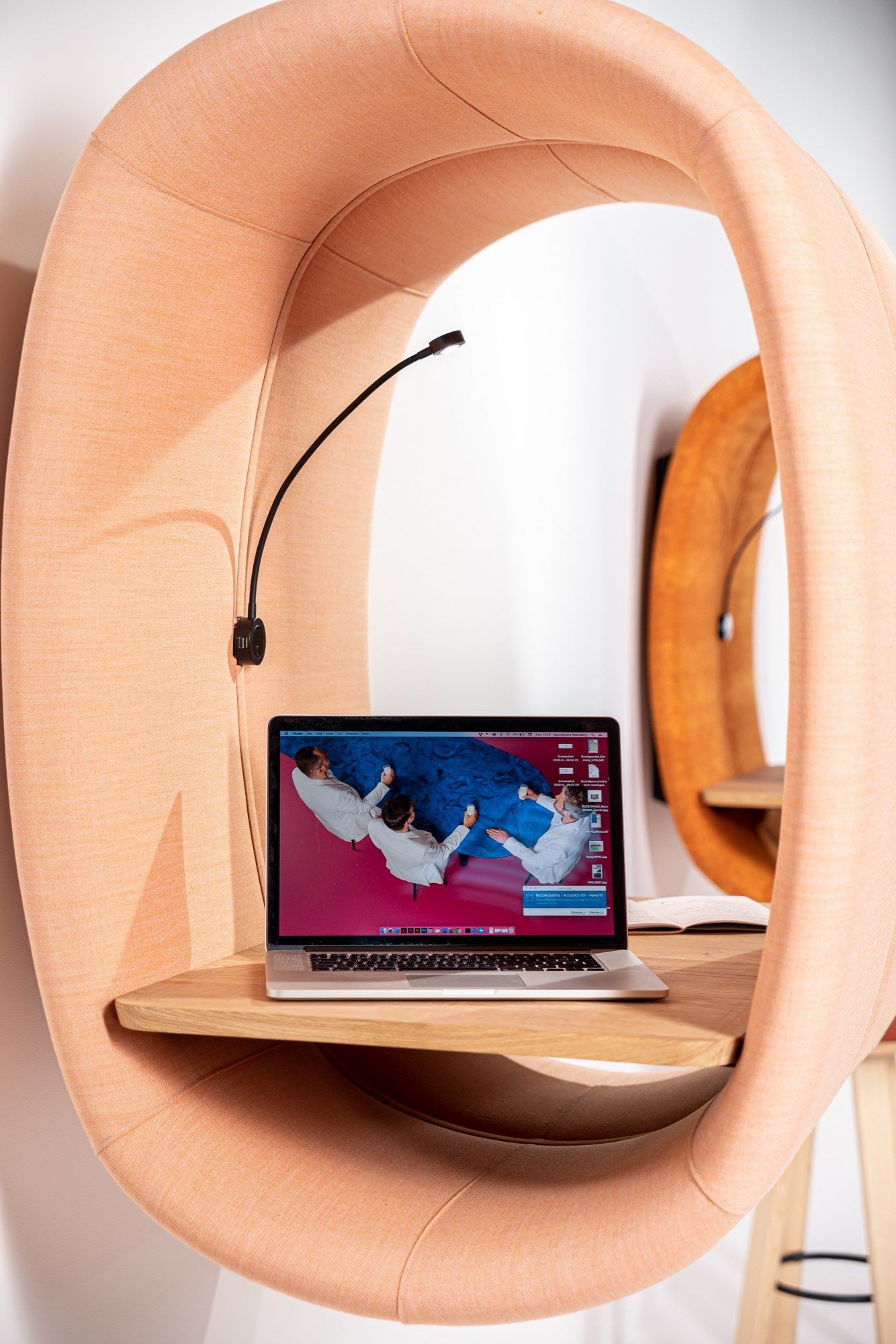 BuzziRing Cabine de bureau acoustique multimédia en tissu avec ...