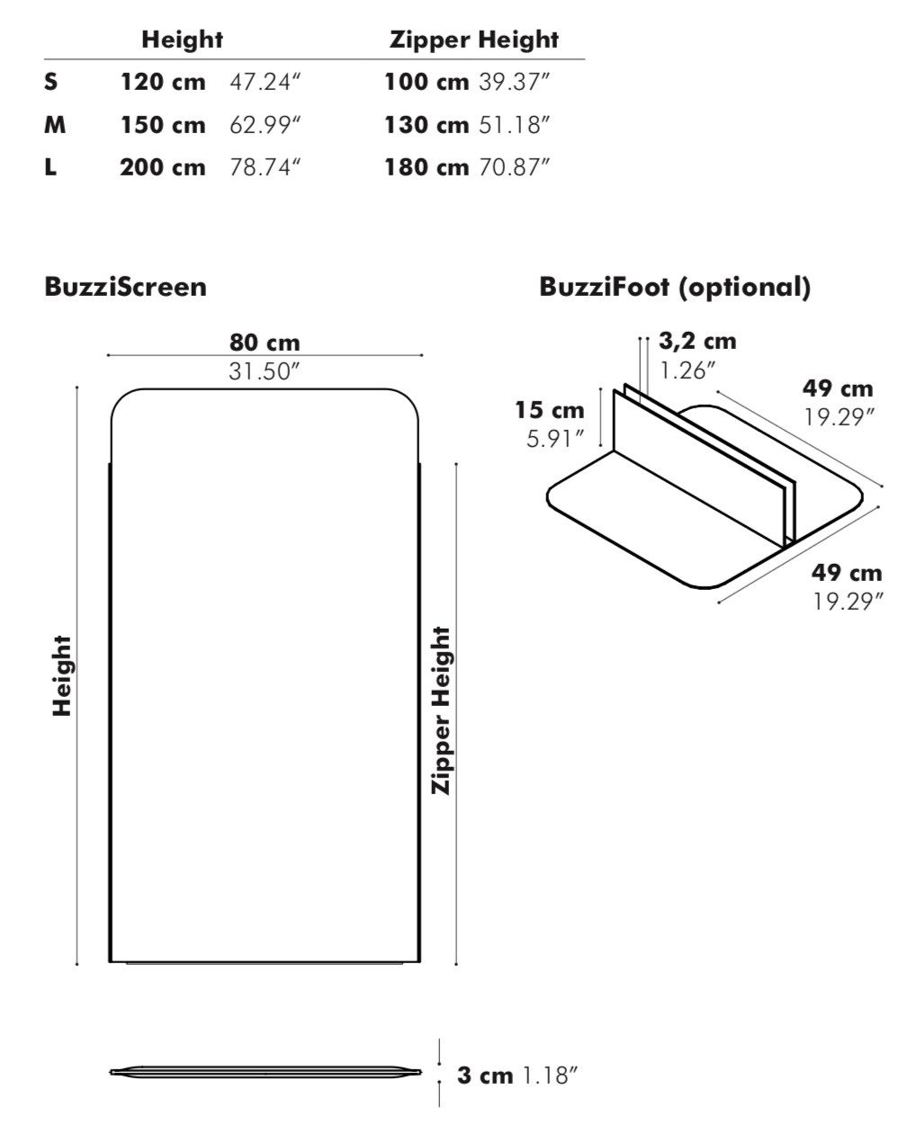 BuzziScreen Sound absorbing dividing screen By BuzziSpace