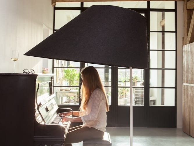 BuzziShade Standing Sound absorbing lighting By BuzziSpace