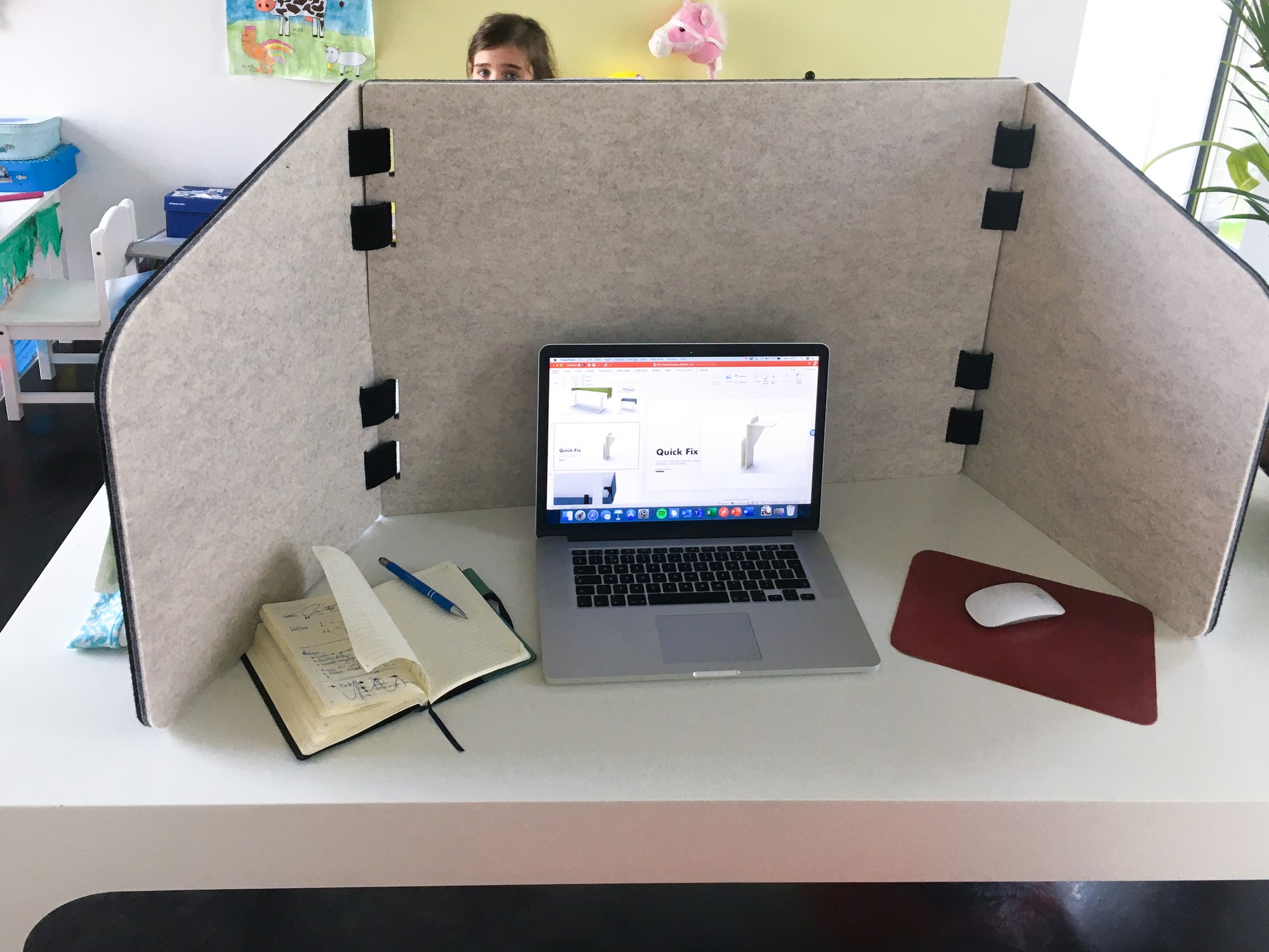 BuzziTripl Home Low Sound absorbing mobile recycled PET desktop ...
