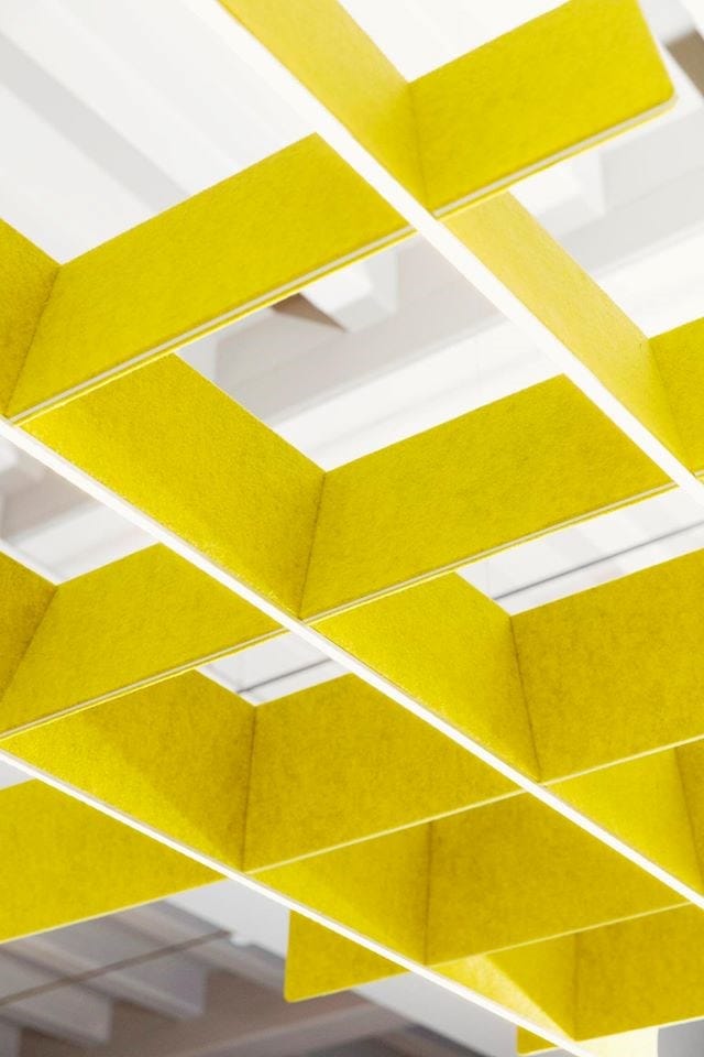 BuzziGrid Acoustic ceiling clouds By BuzziSpace