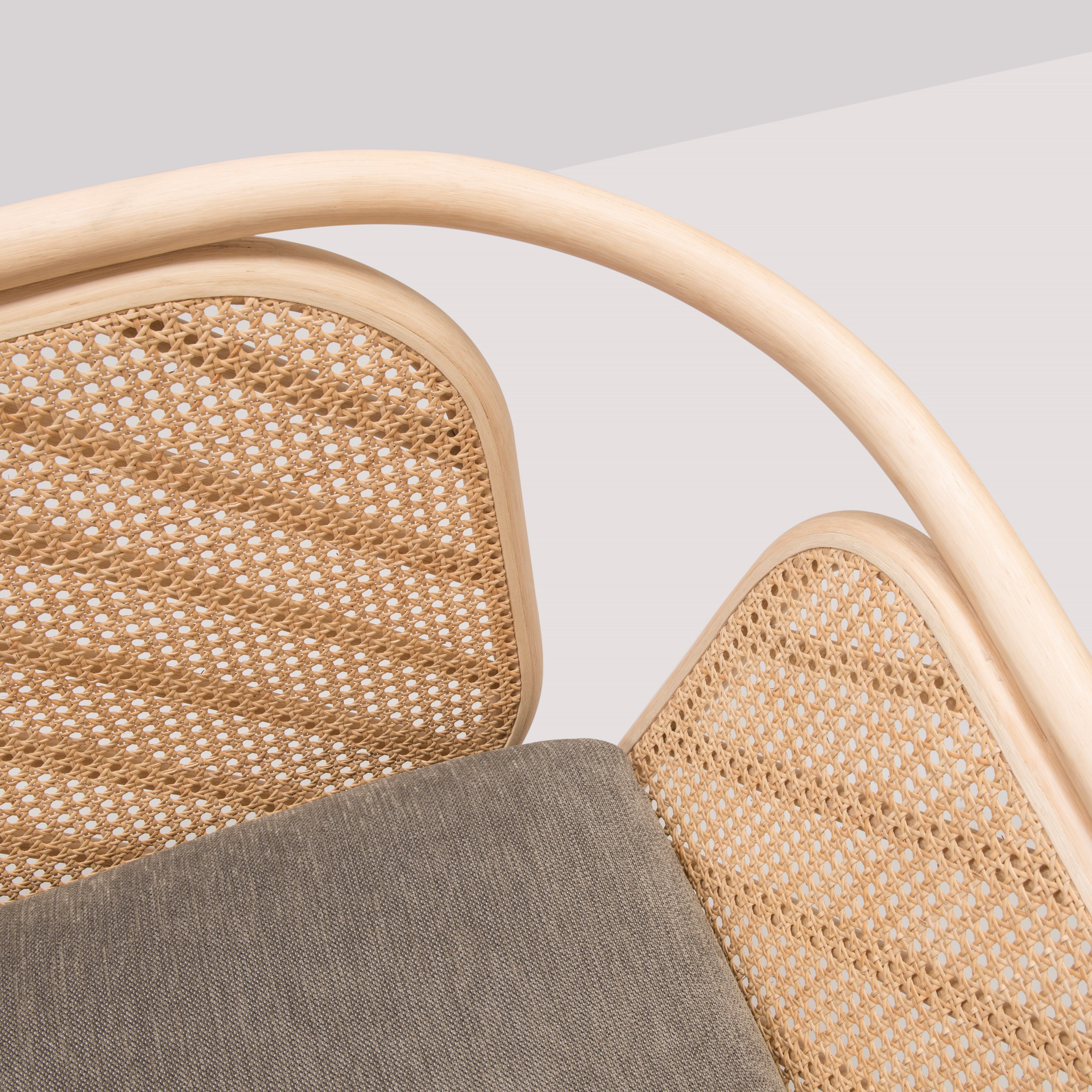 Upholstered 2 seater rattan sofa with removable cover BÔA CALM By Orchid Edition design At-Once