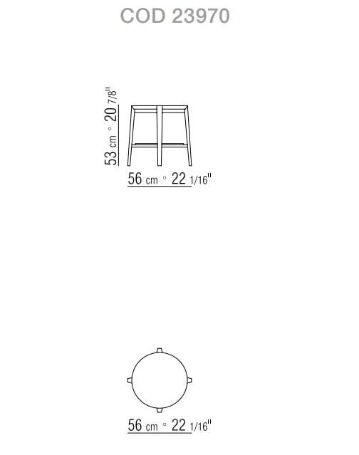 Round coffee table with tray CABARÈ By FLEXFORM