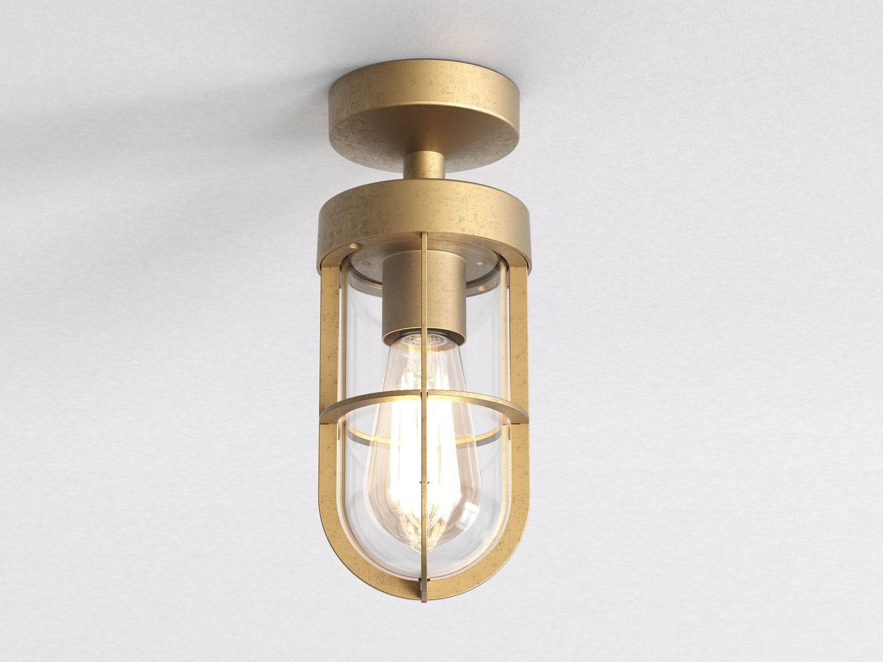 CABIN | Brass outdoor ceiling lamp By Astro Lighting