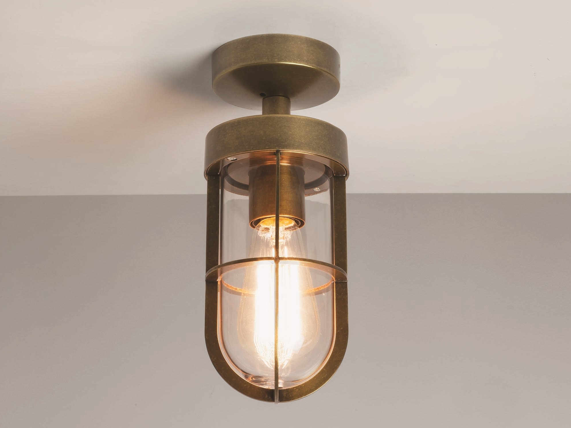 CABIN SEMI FLUSH | Zinc outdoor ceiling lamp Zinc outdoor ceiling lamp ...