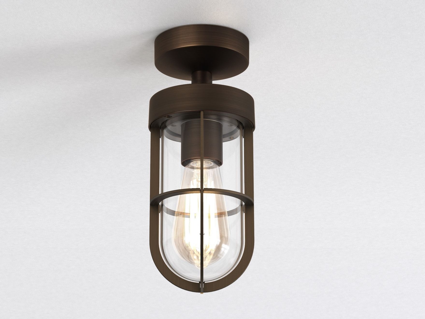 CABIN SEMI FLUSH | Zinc outdoor ceiling lamp Zinc outdoor ceiling lamp ...