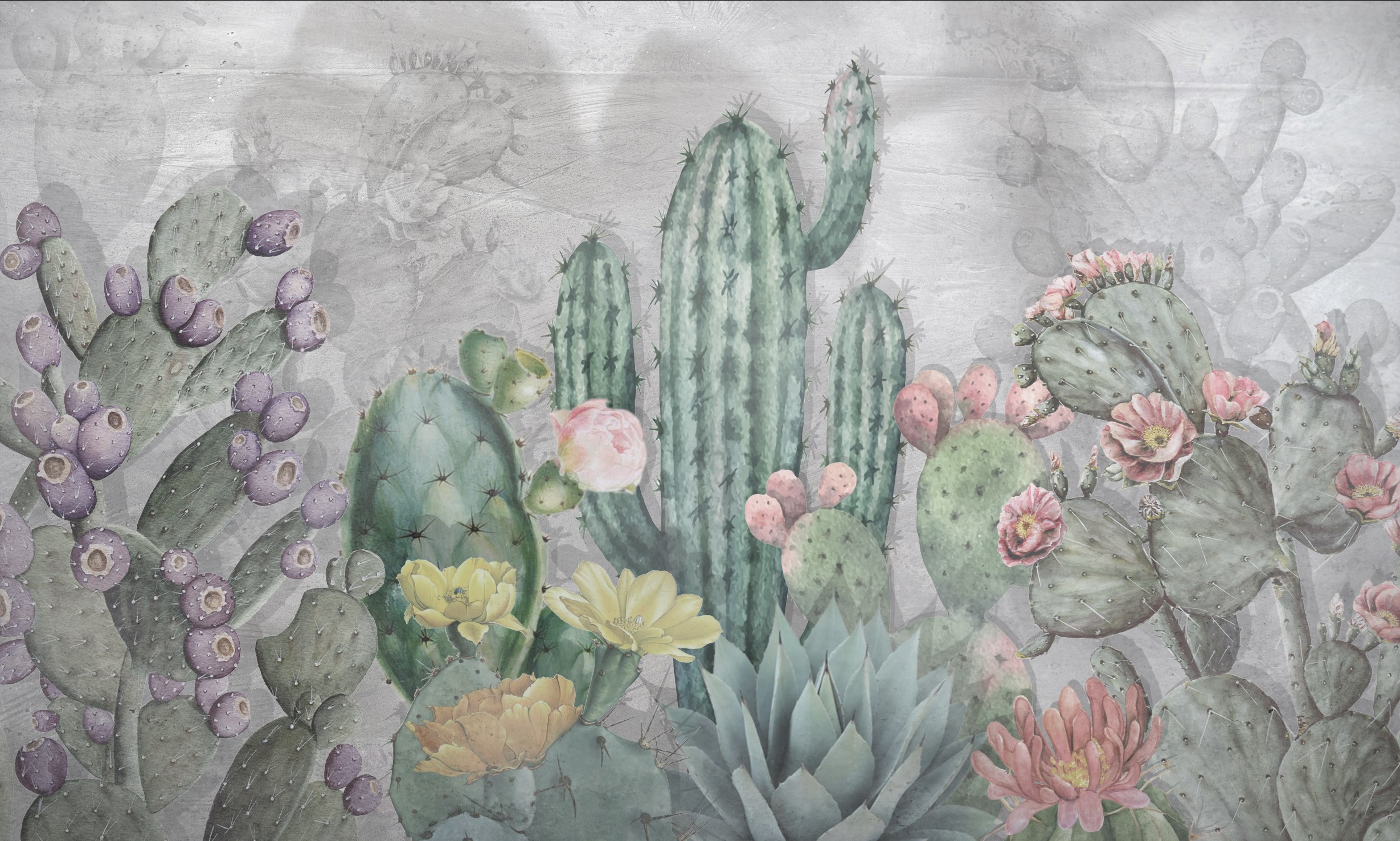CACTUS PANORAMA Wall tiles / wallpaper By Officinarkitettura®