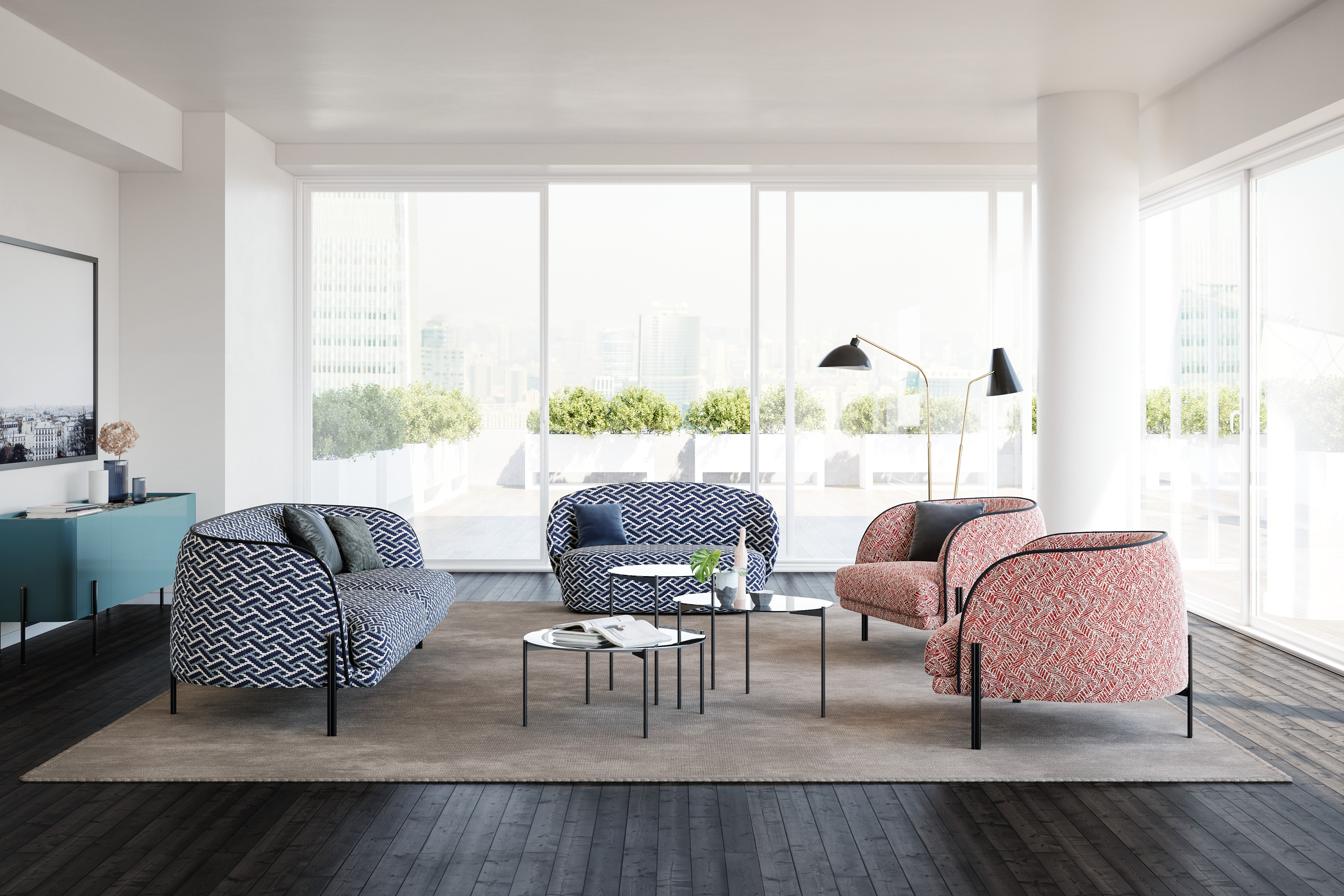 CAILLOU 3 seater fabric sofa By Liu Jo Living Collection | design ...