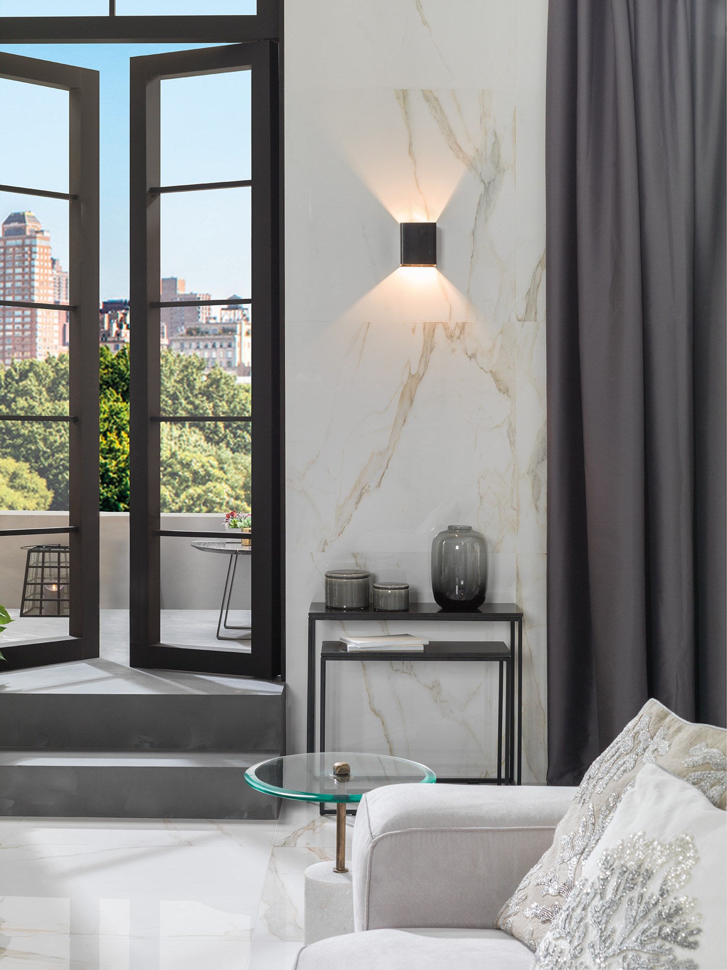 Porcelain stoneware wall/floor tiles with marble effect CALACATA GOLD ...