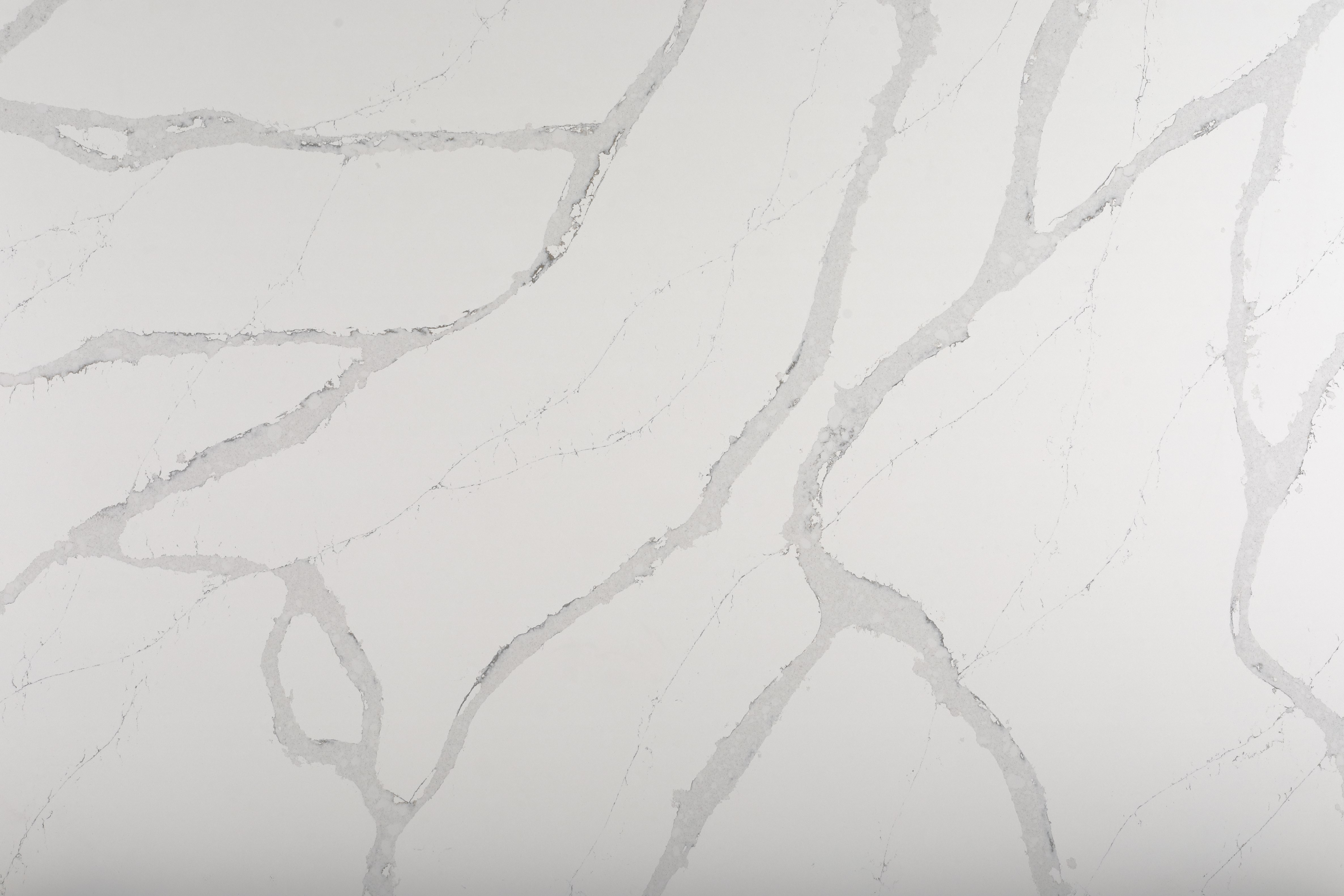 Reconstructed stone kitchen worktop with marble effect CALACATTA ...