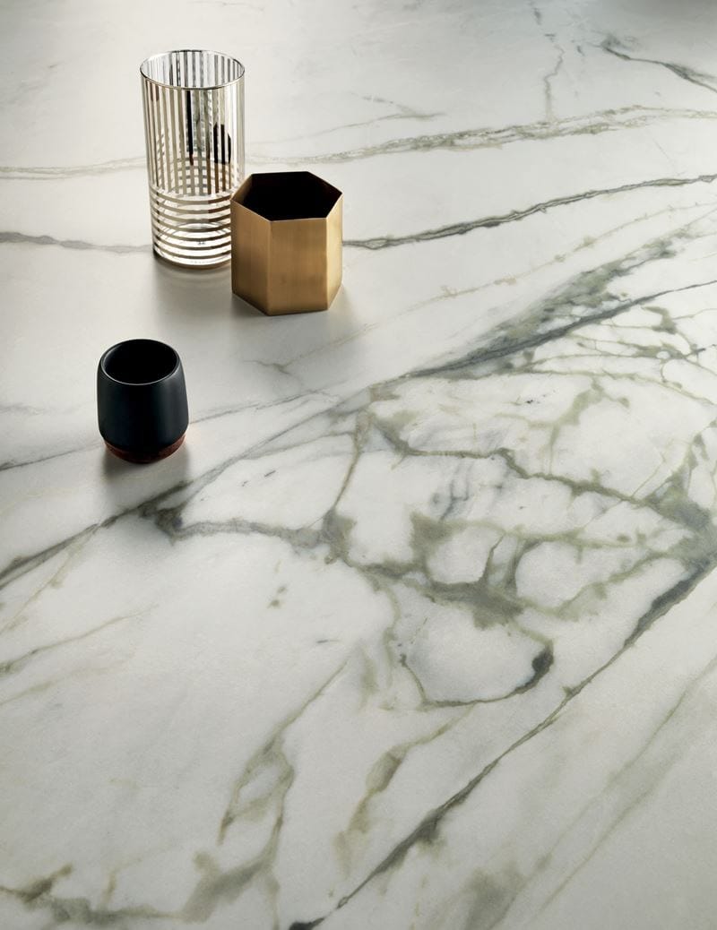 Anti-slip laminated stoneware wall/floor tiles with marble effect ...