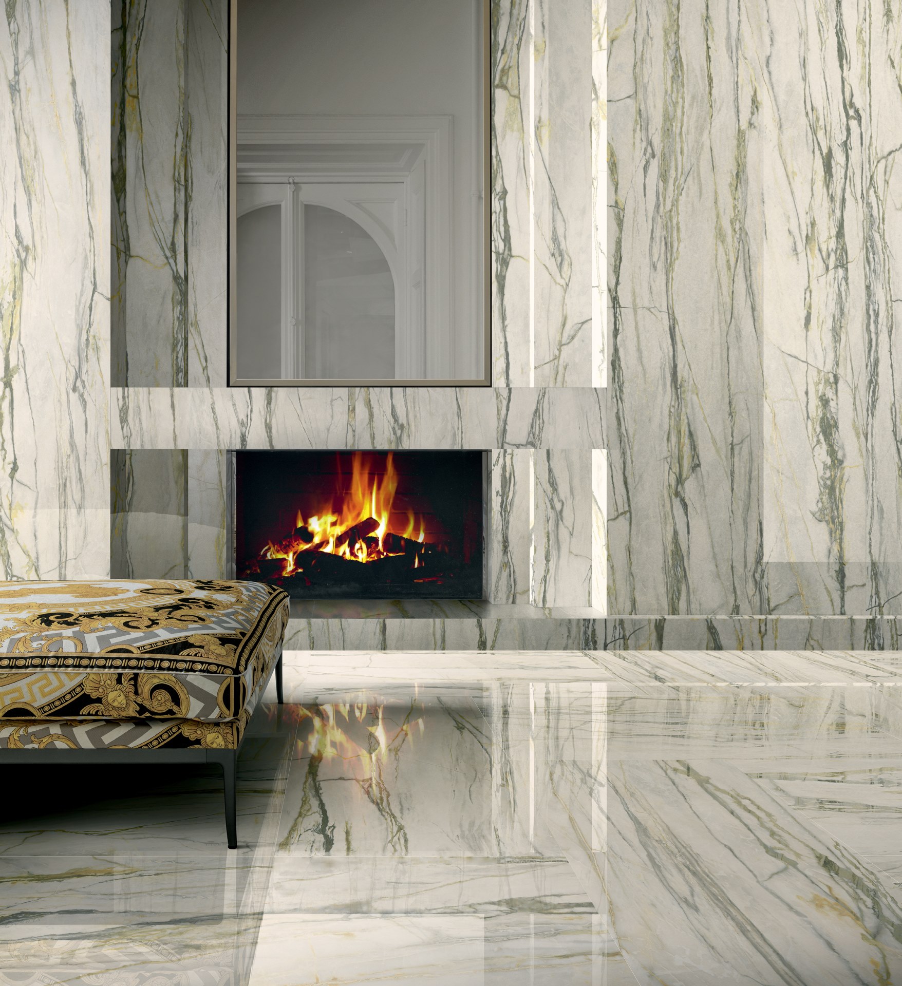 MAXIMVS CALACATTA GREEN Wall tiles By Versace Ceramics