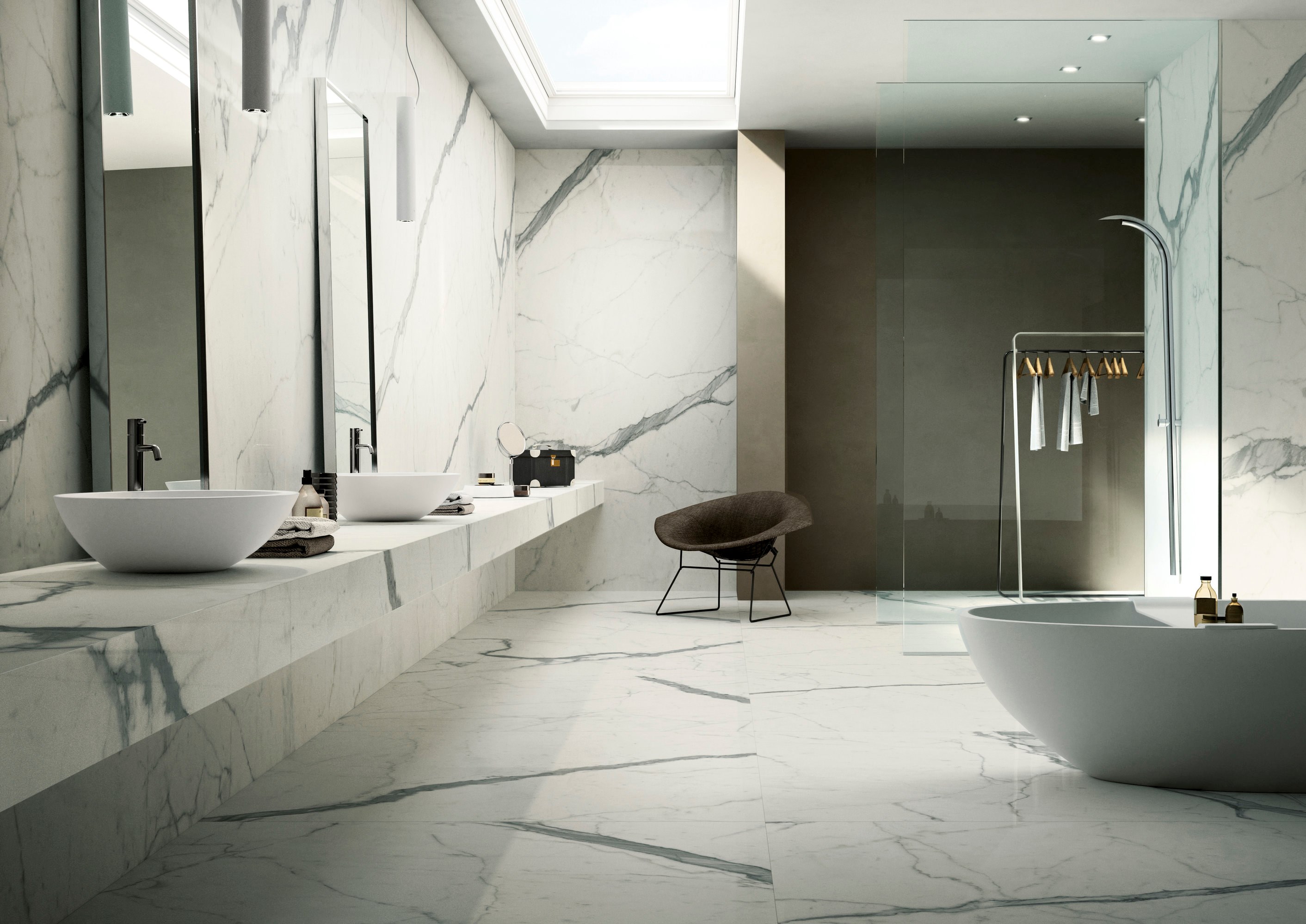 Pavimento/rivestimento effetto marmo MARBLE LAB - CALACATTA STATUARIO ...
